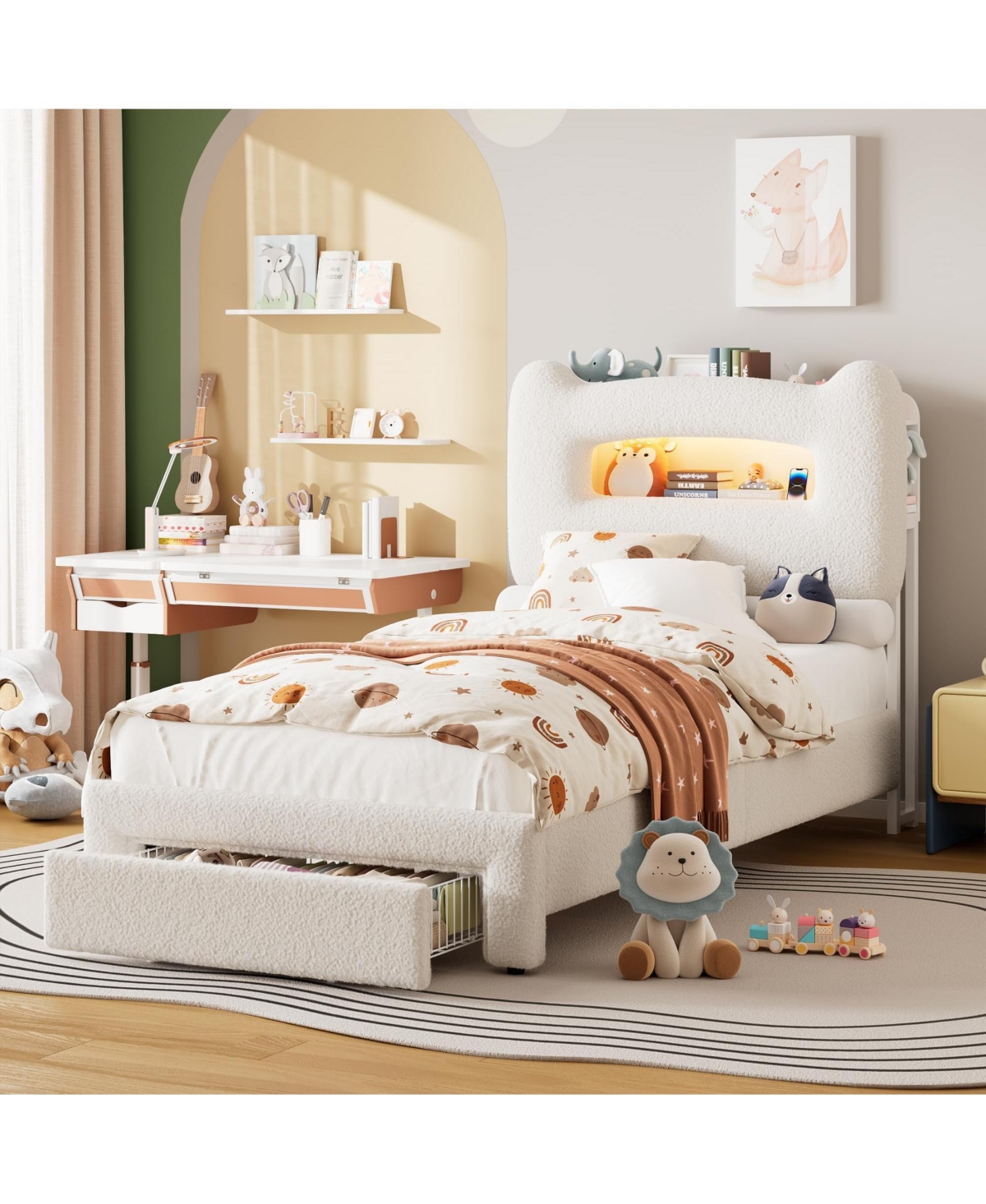 Click here for Homfan Upholstered Bed Frame with Storage Headboar... prices