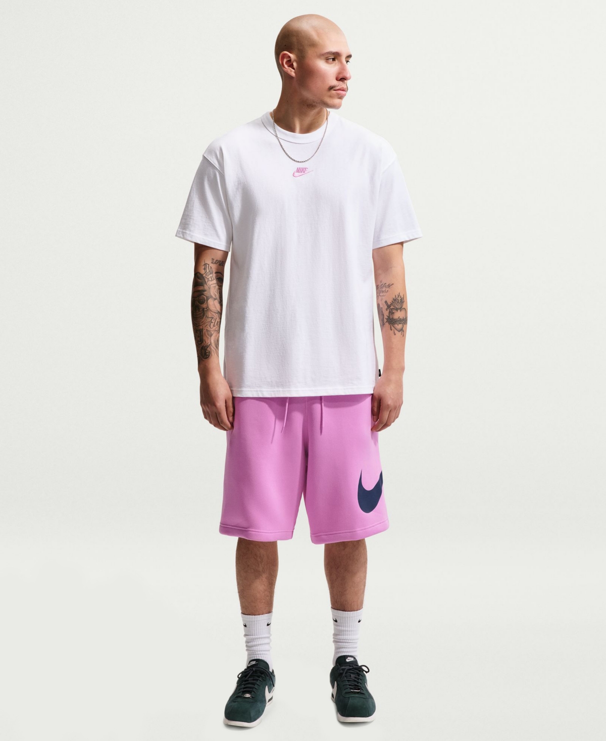 Click here for Nike Club Mens Brushed Fleece Shorts - Magenta prices