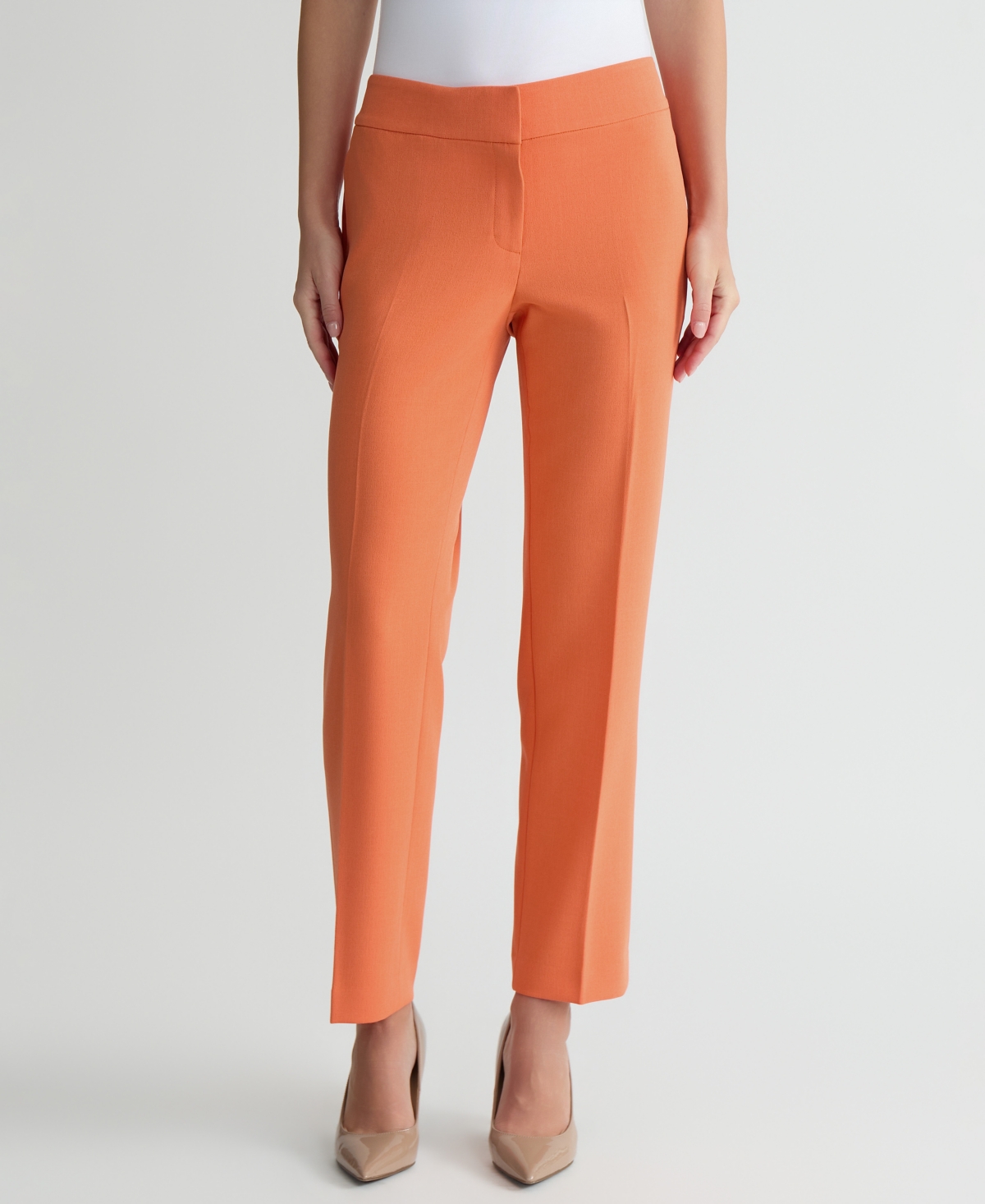 Click here for Kasper Womens Stretch Crepe Slim Leg Pant  Regular... prices