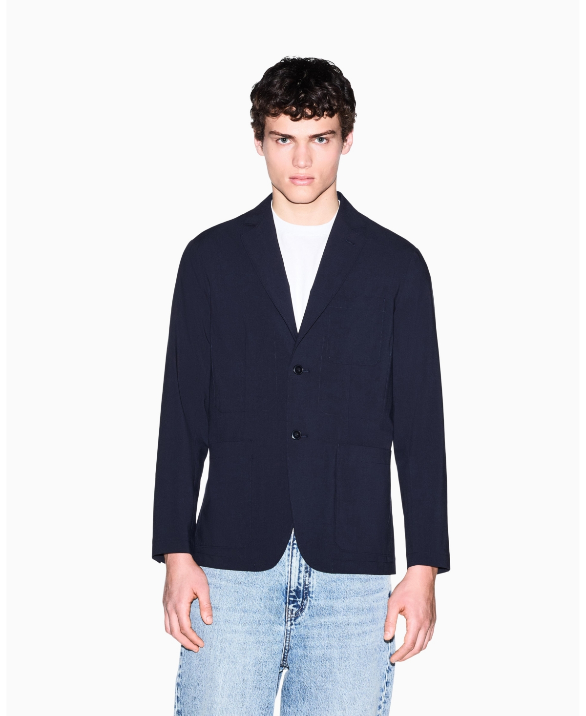 Click here for A|X Armani Exchange Mens Regular Fit Blazer - Deep... prices