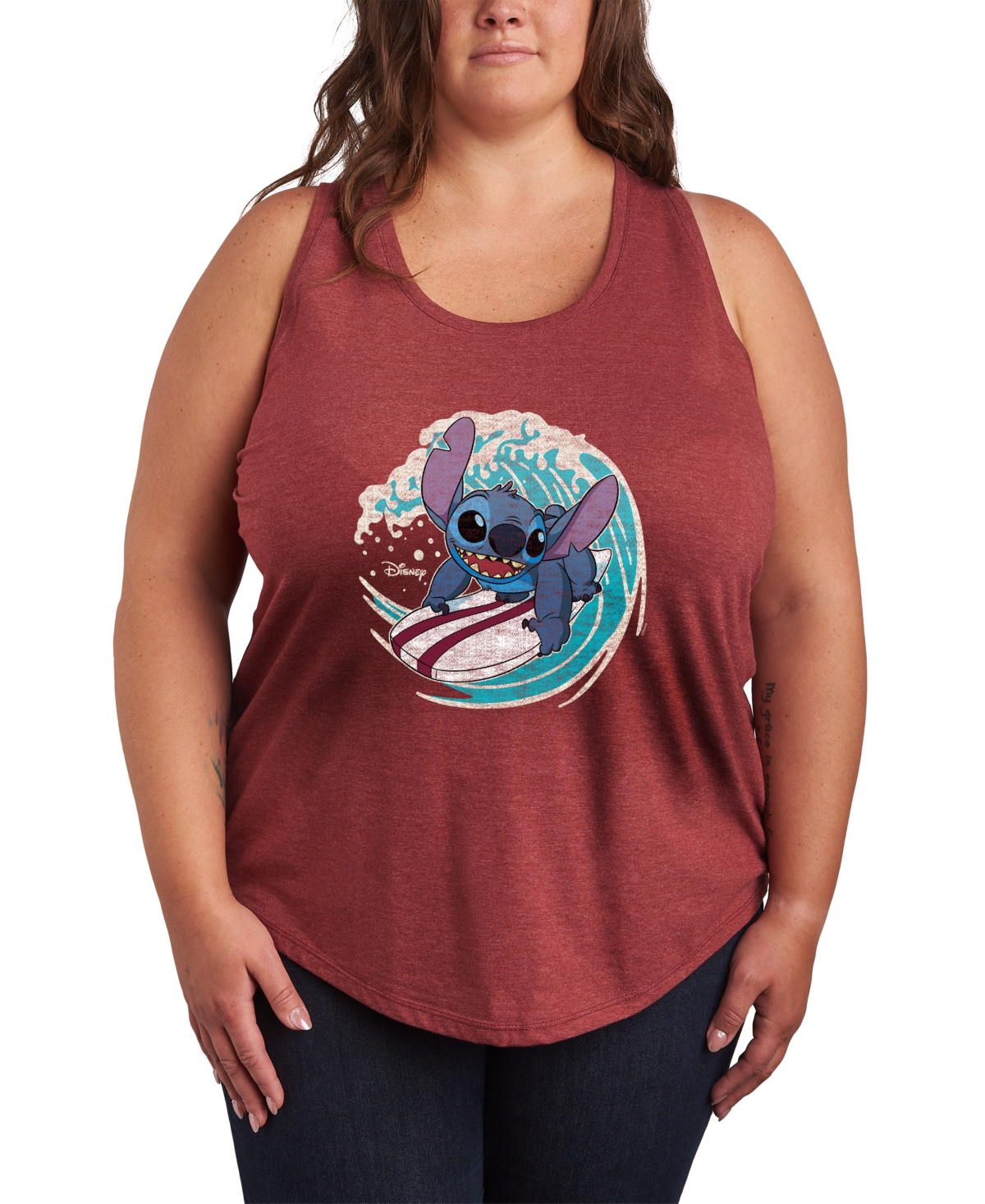 Click here for Hybrid Apparel Plus Size Lilo Stitch Surf Racerbac... prices