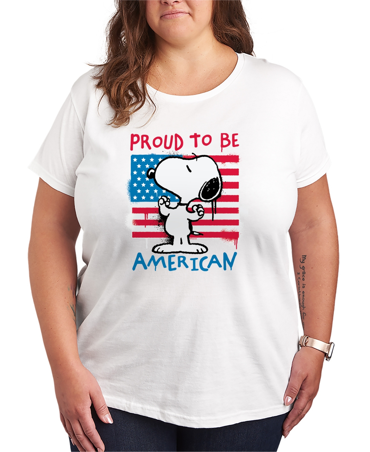 Click here for Hybrid Apparel Plus Size Peanuts Snoopy Street Usa... prices