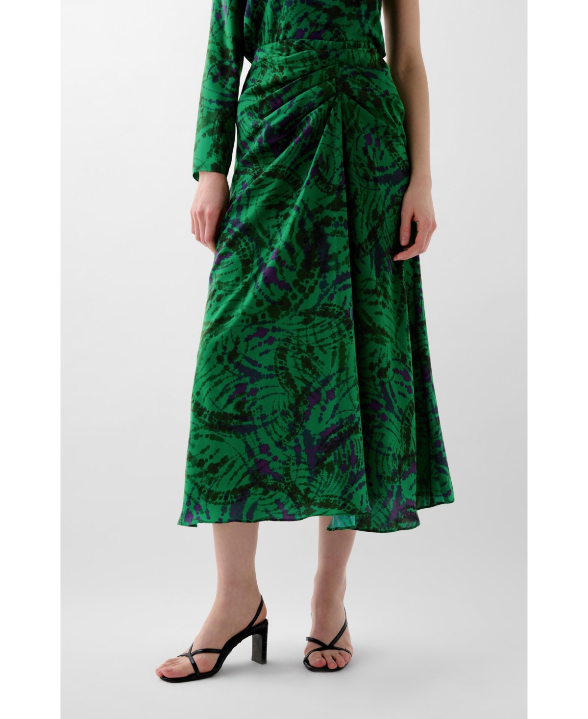 Click here for Scalpers Womens Fire Print Skirt - Green prices