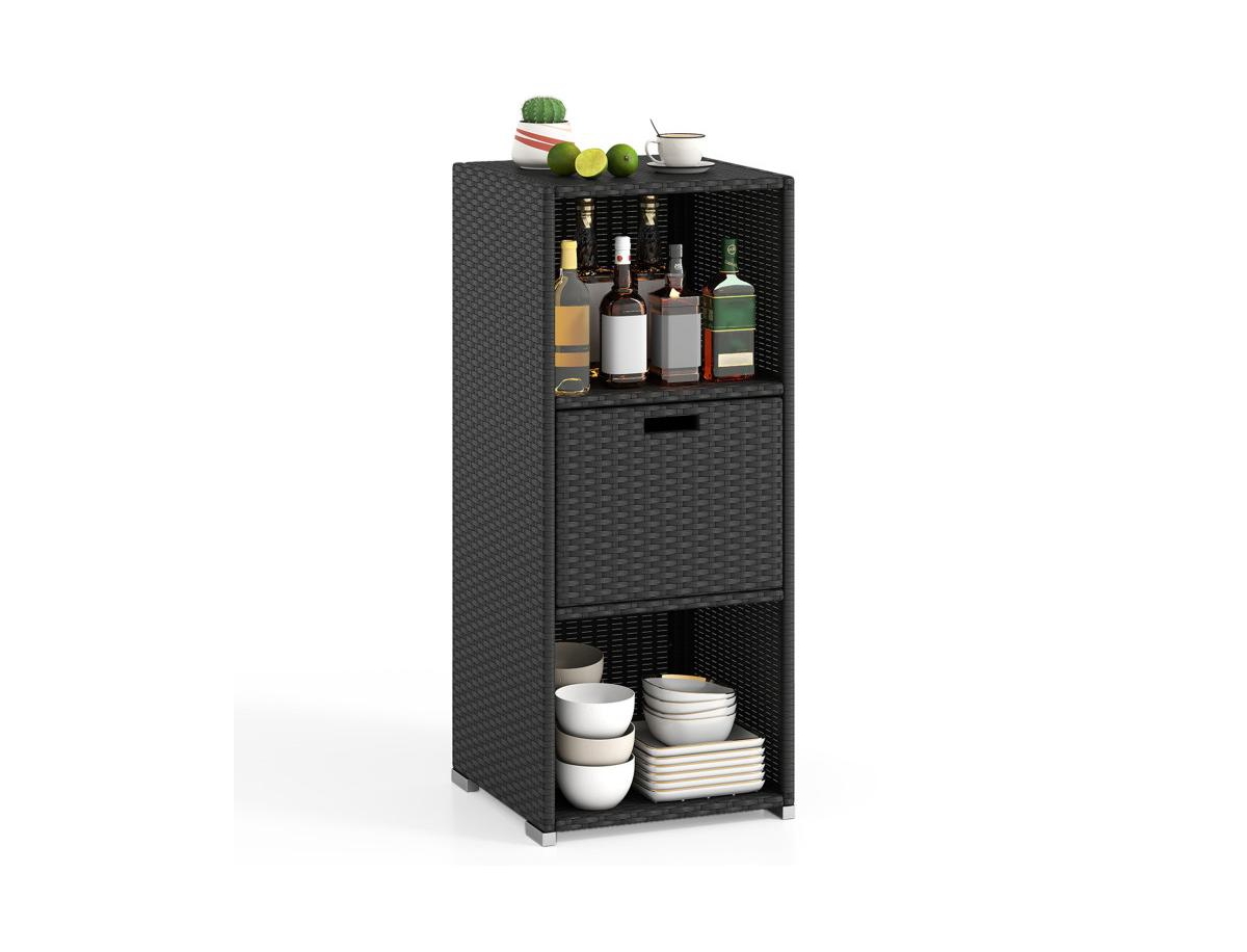 Click here for sumyeg Outdoor Storage Cabinet Patio Wicker Organi... prices