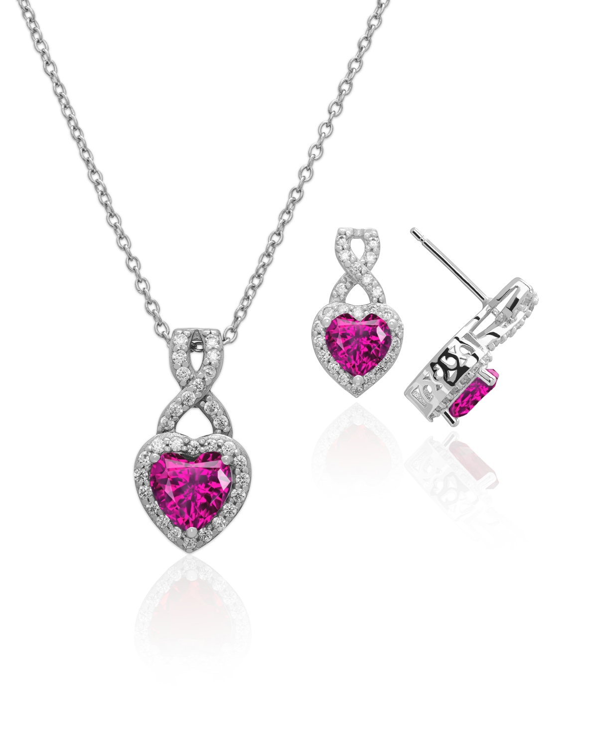 Click here for Macys 2-Pc.Lab Grown Ruby (3.6 ct.tw.) And White S... prices
