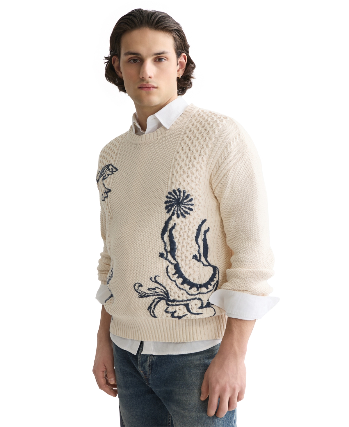 Click here for Scotch & Soda Mens Pullover Sweater - Eggnog prices