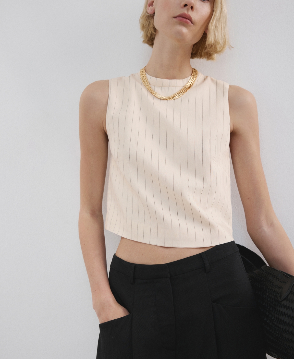 Click here for Mango Womens Chain Detail Top - Off White prices
