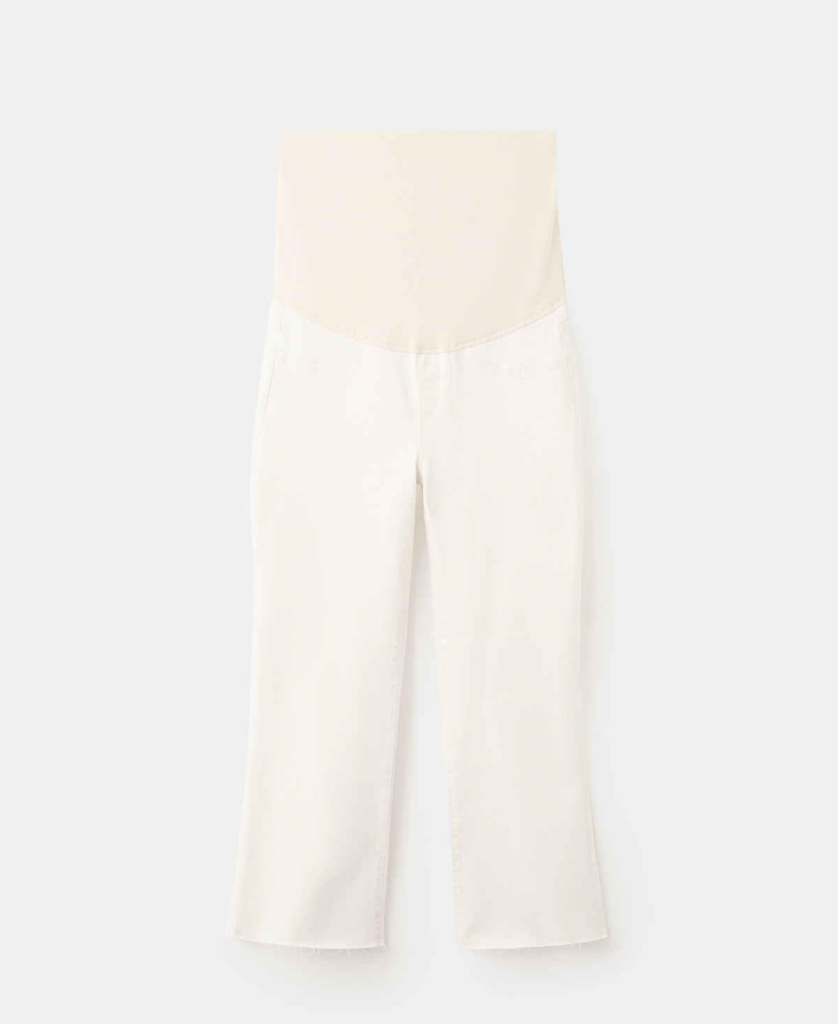 Click here for Mango Womens Maternity Flared Cropped Jeans - Off... prices