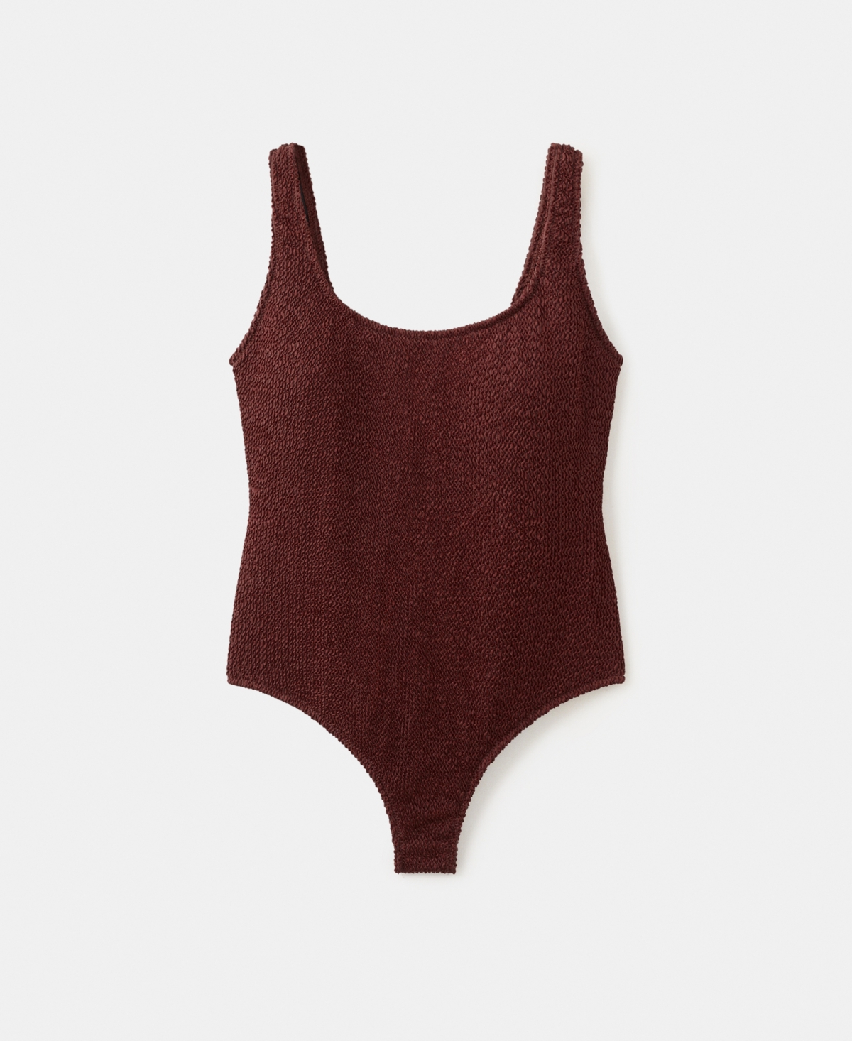 Click here for Mango Womens Textured Swimsuit - Russet prices