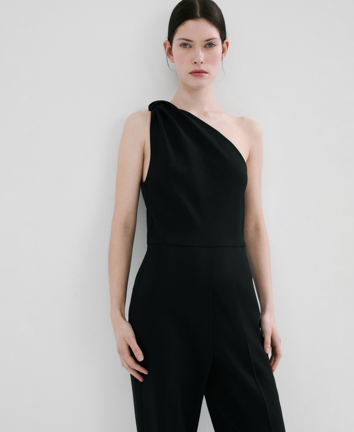 Click here for Mango Womens Knot Long Jumpsuit - Black prices