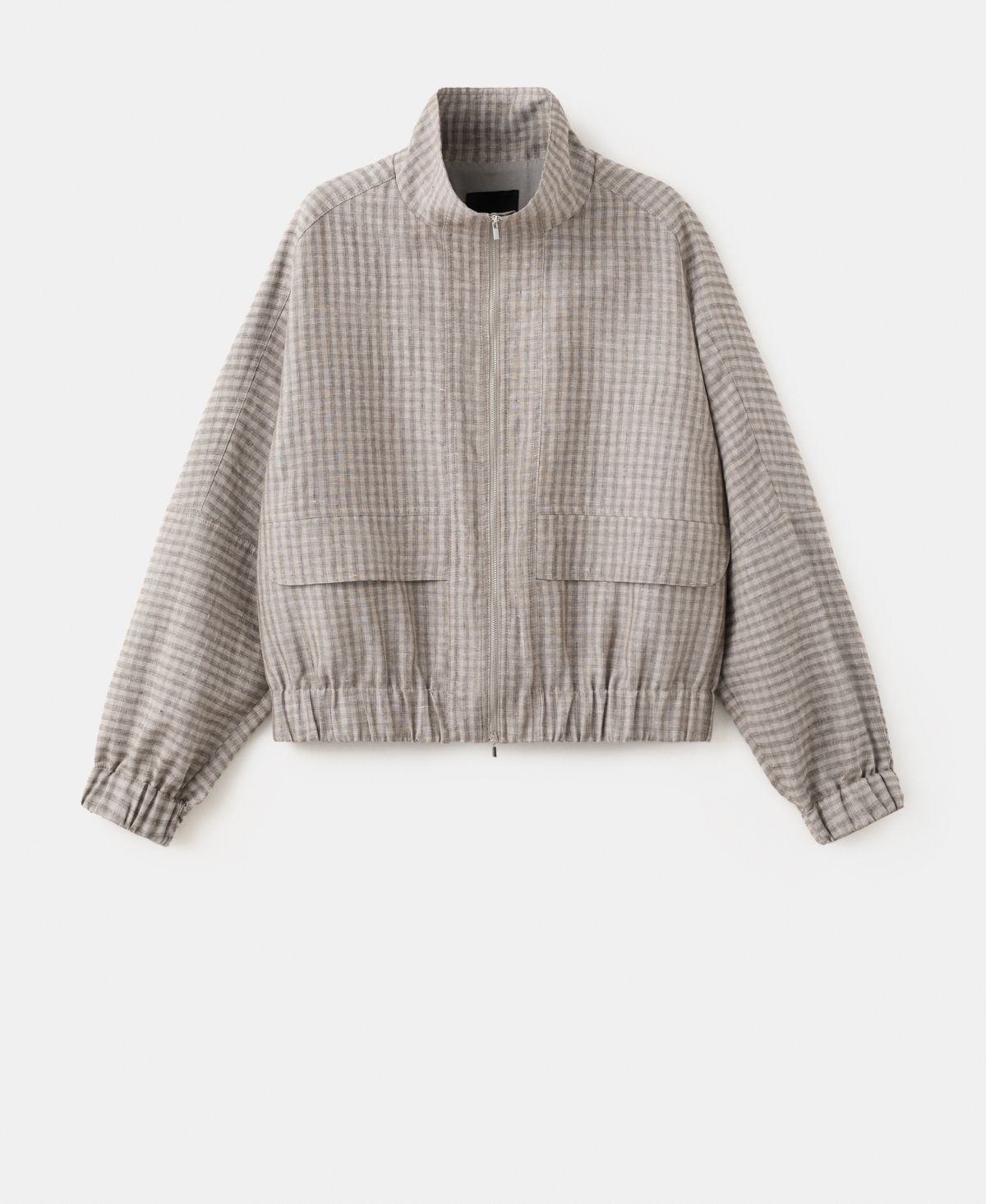 Click here for Mango Womens Checked Bomber Jacket - Light  Pastel... prices