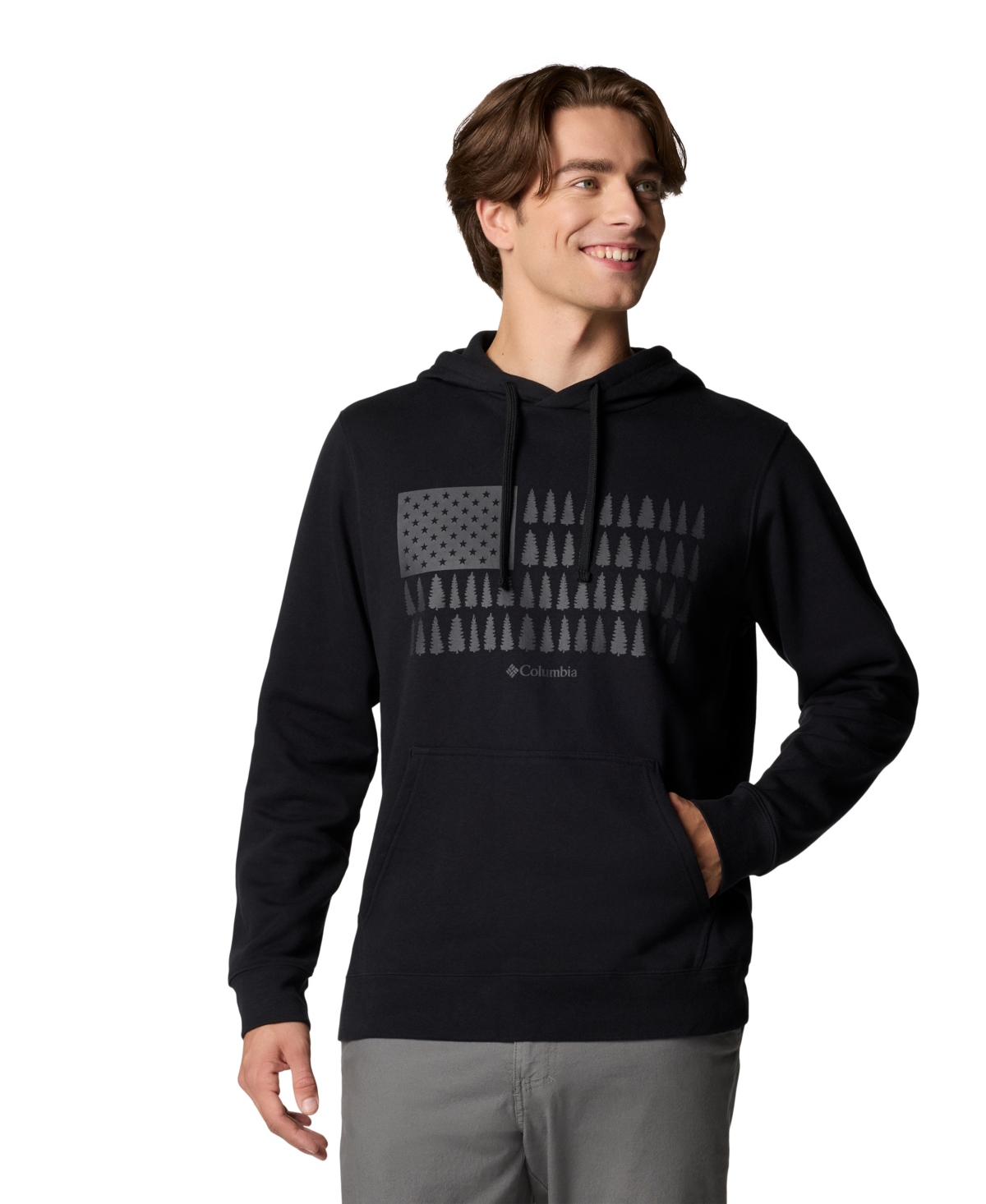 Click here for Columbia Mens Trek Graphic Hoodie - Black  Treelin... prices