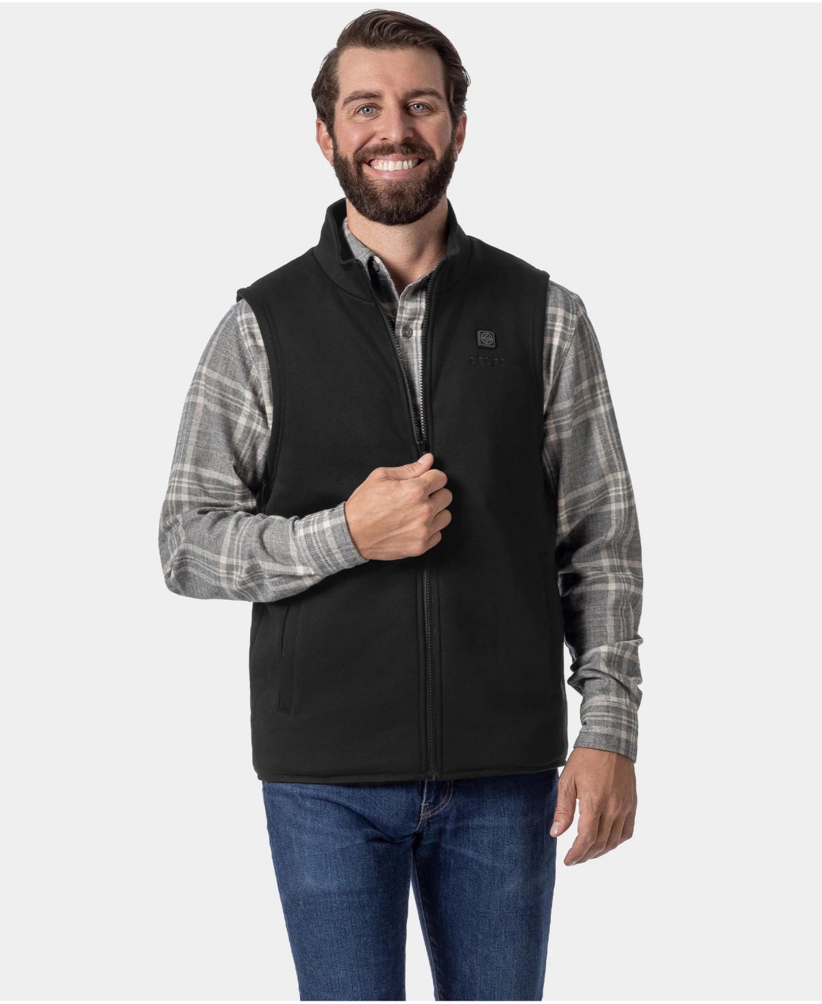 Click here for ororo Mens 4-Zone Fleece Heated Vest - Black prices