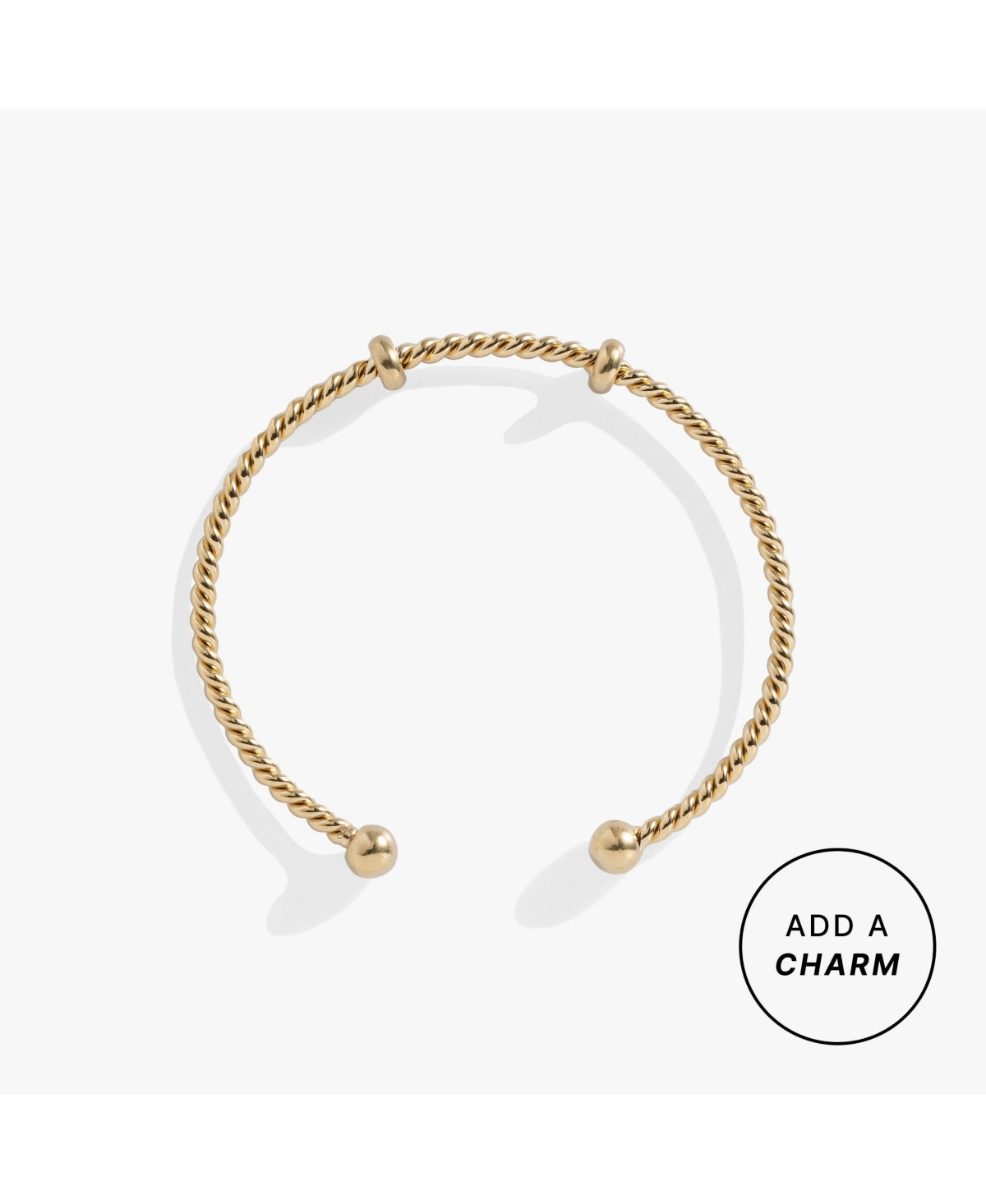 Click here for Alex and Ani French Rope Charm Bracelet Cuff - Gol... prices