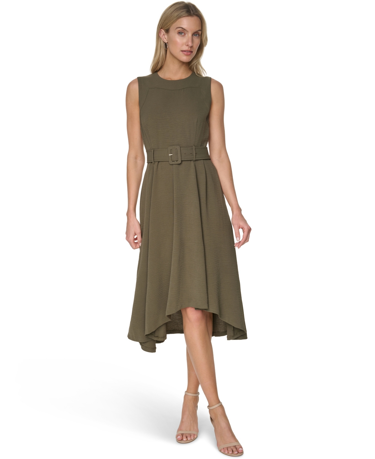 Click here for Calvin Klein Womens Crew Neck Midi Dress - CAPER prices