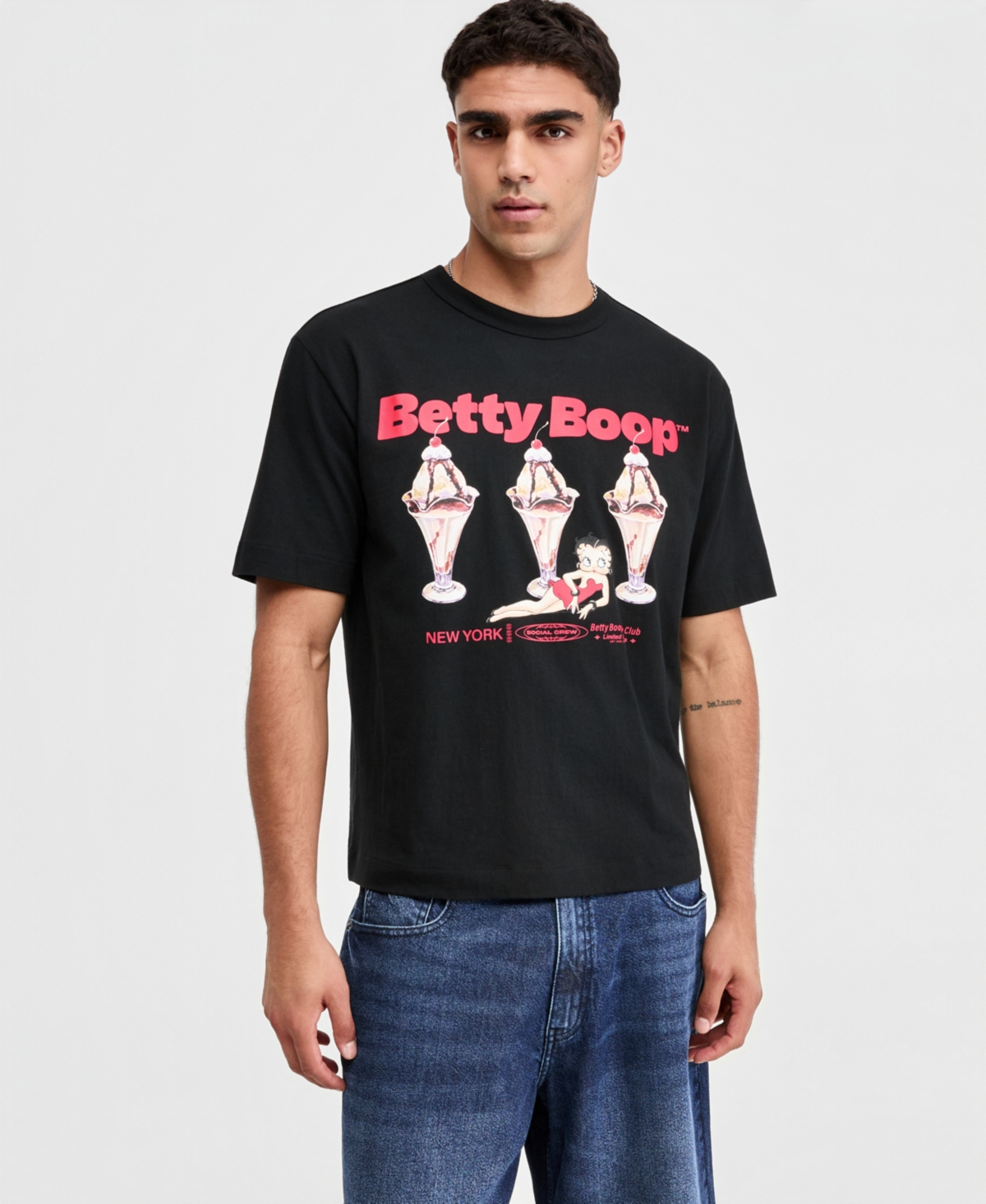 Click here for Mode of One Mens Relaxed-Fit Betty Boop Ice Cream... prices