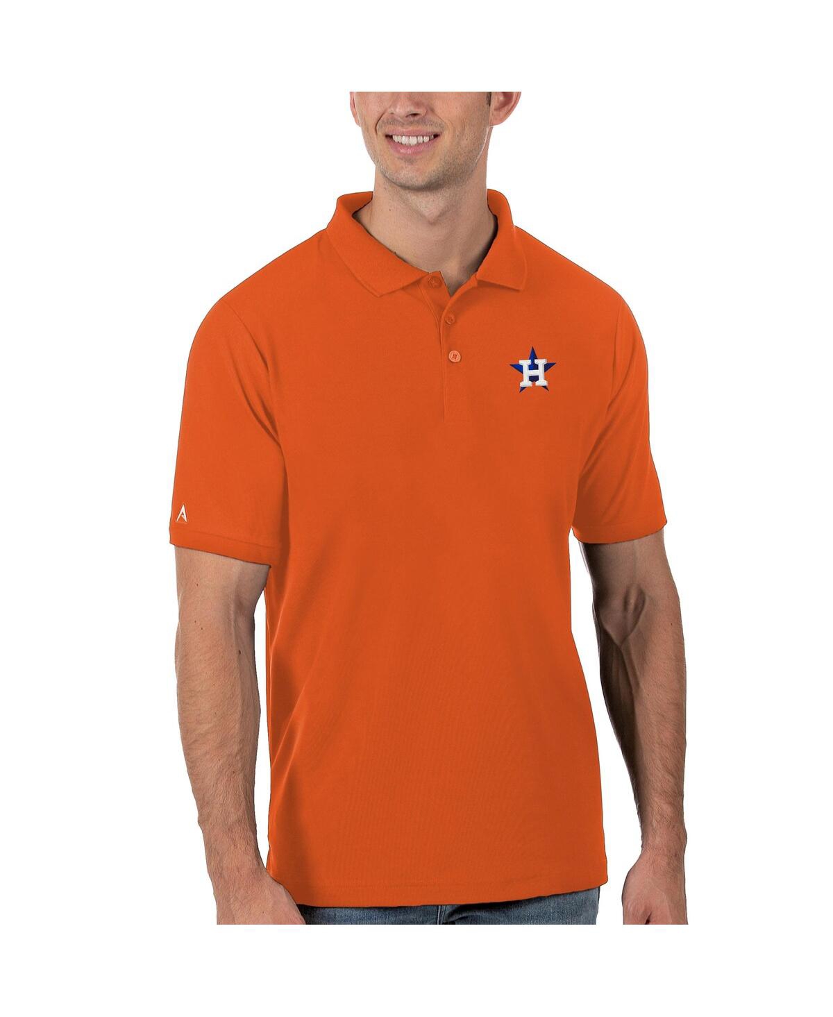 Click here for Antigua Mens Orange Houston Astros Legacy Pique Po... prices