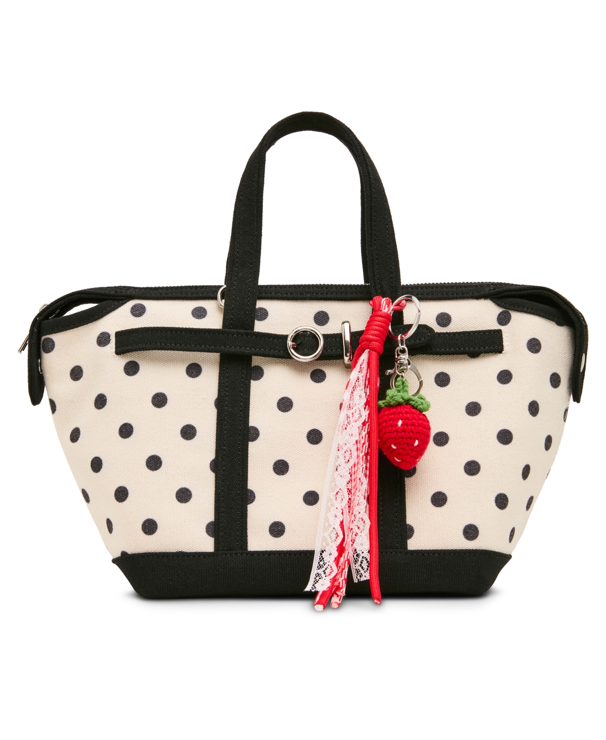 Click here for Madden Girl Brett Canvas Mini Tote Handbag - Black... prices