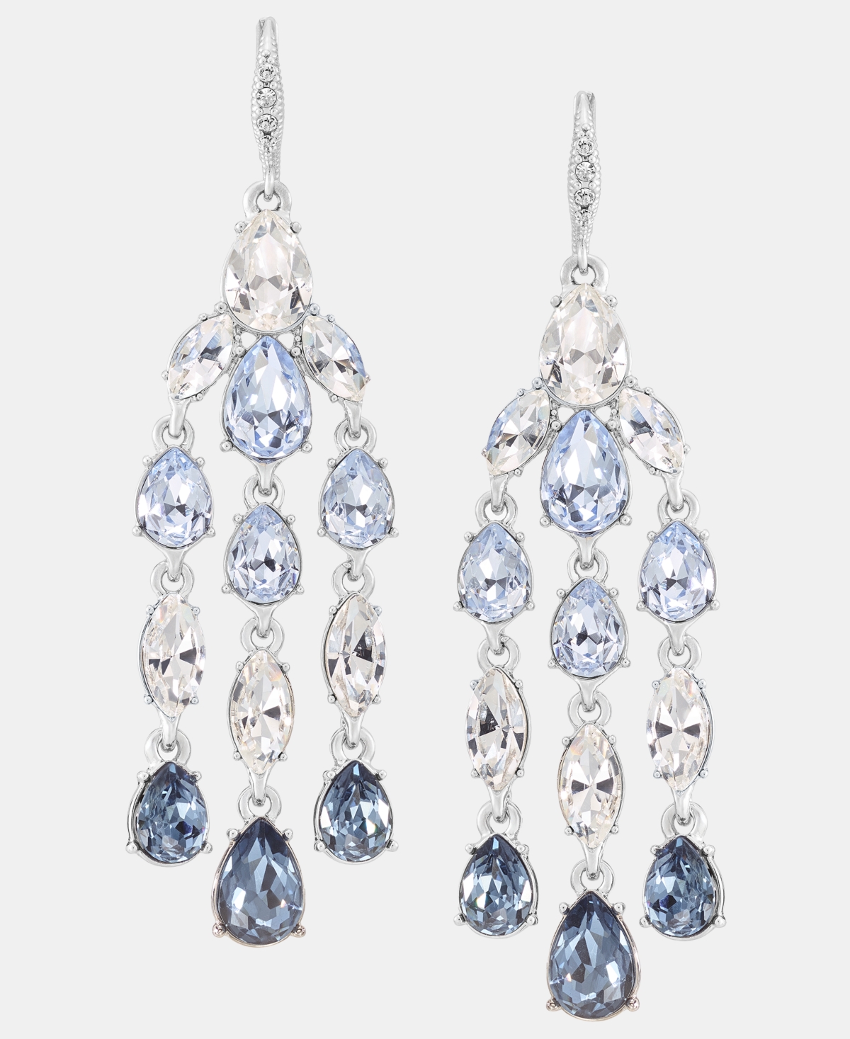 Click here for Givenchy Crystal Shaky Chandelier Earrings - Navy prices