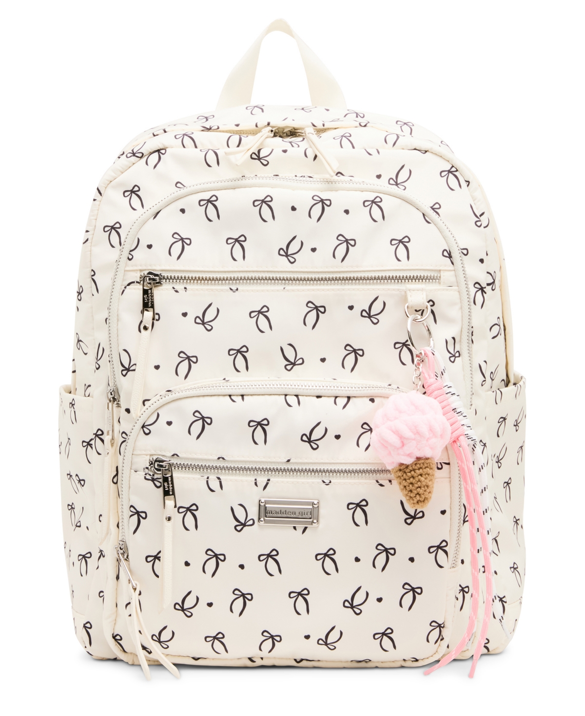 Click here for Madden Girl Storm Dome Medium Backpack - Cream Bow prices