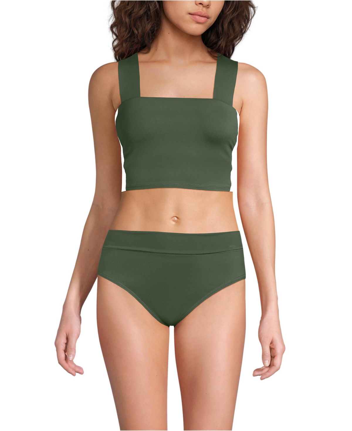 Click here for Lands End Womens Square Neck Midkini Top 16.75 - R... prices