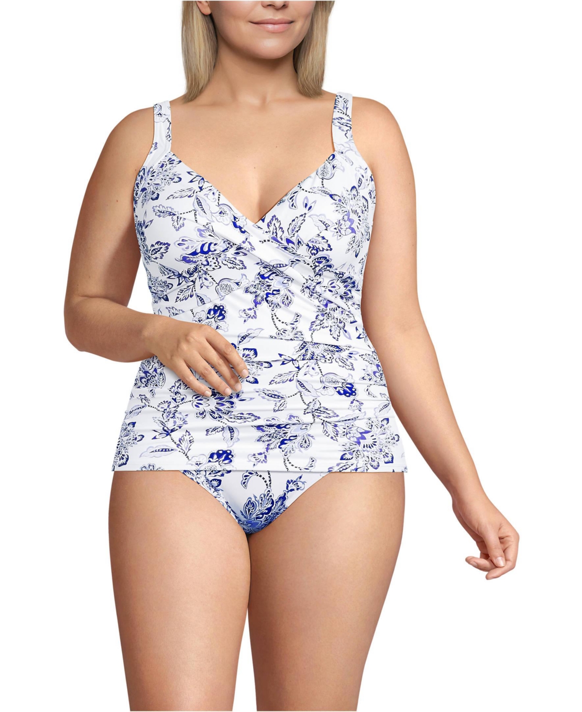 Click here for Lands End Womens Plus Size Chlorine Resistant V-Ne... prices