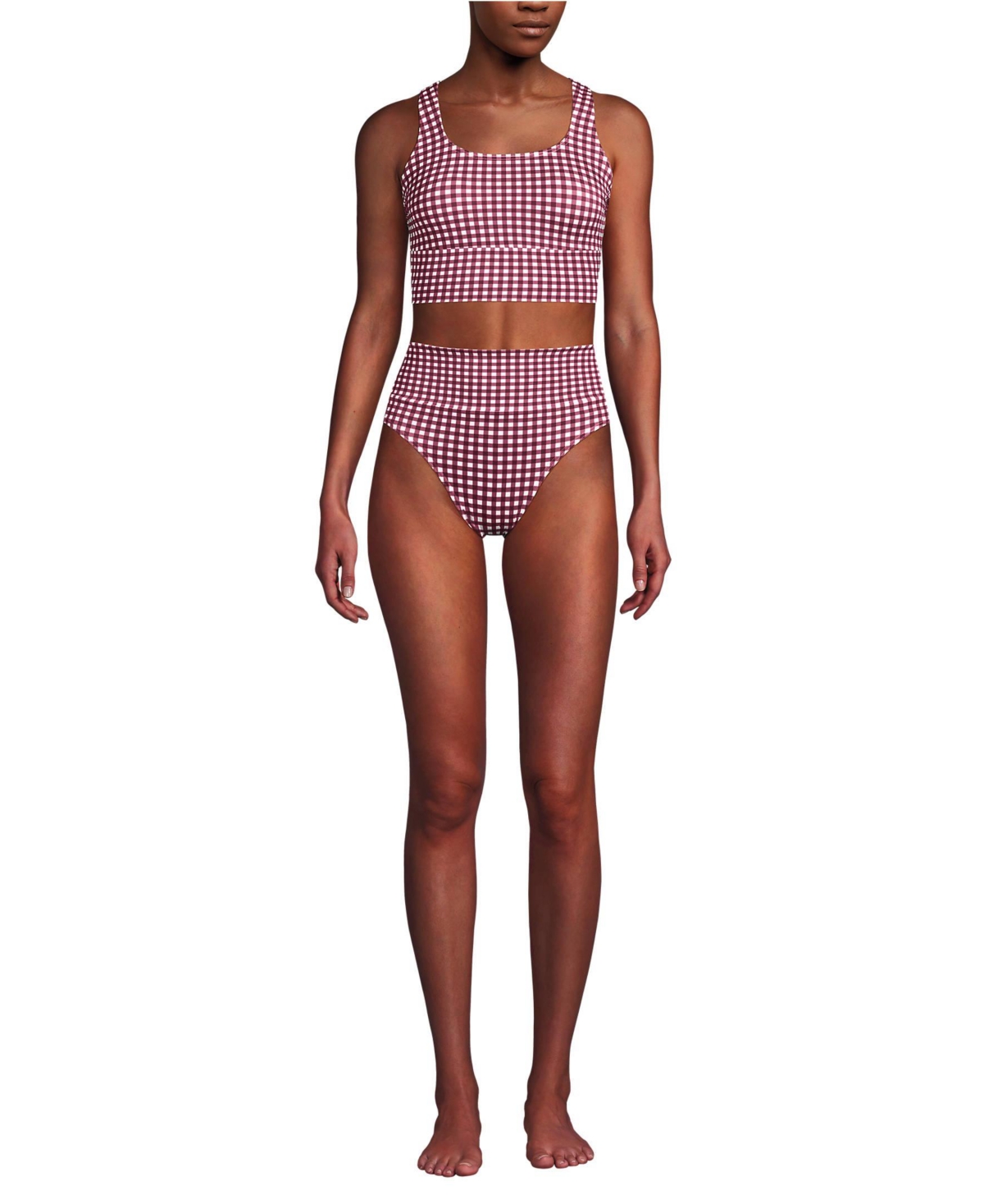 Click here for Lands End Womens Tugless Midkini Top and High Wais... prices