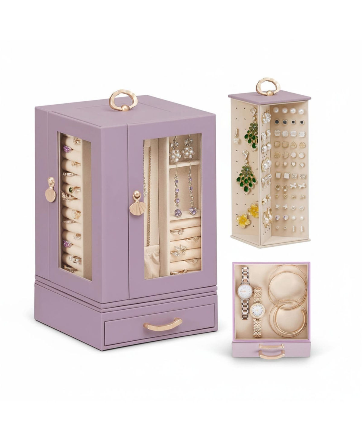 Click here for Yigii Large Jewelry Organizer Box with Drawer Comp... prices
