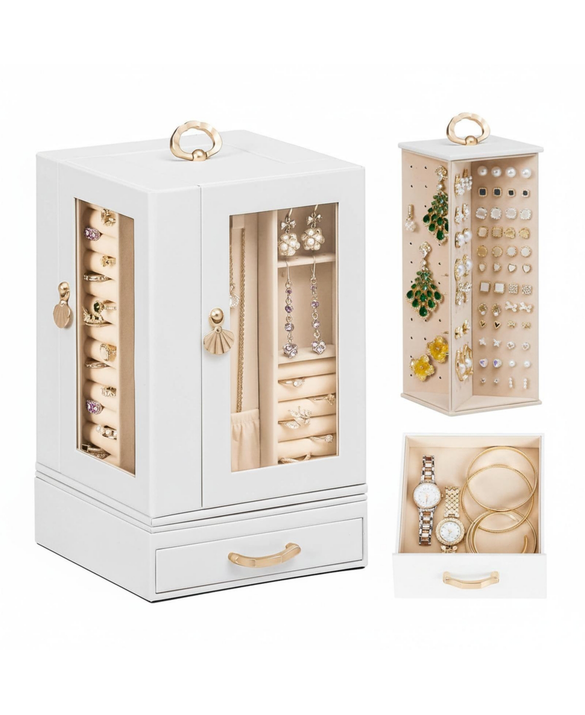 Click here for Yigii Large Jewelry Organizer Box with Drawer Comp... prices