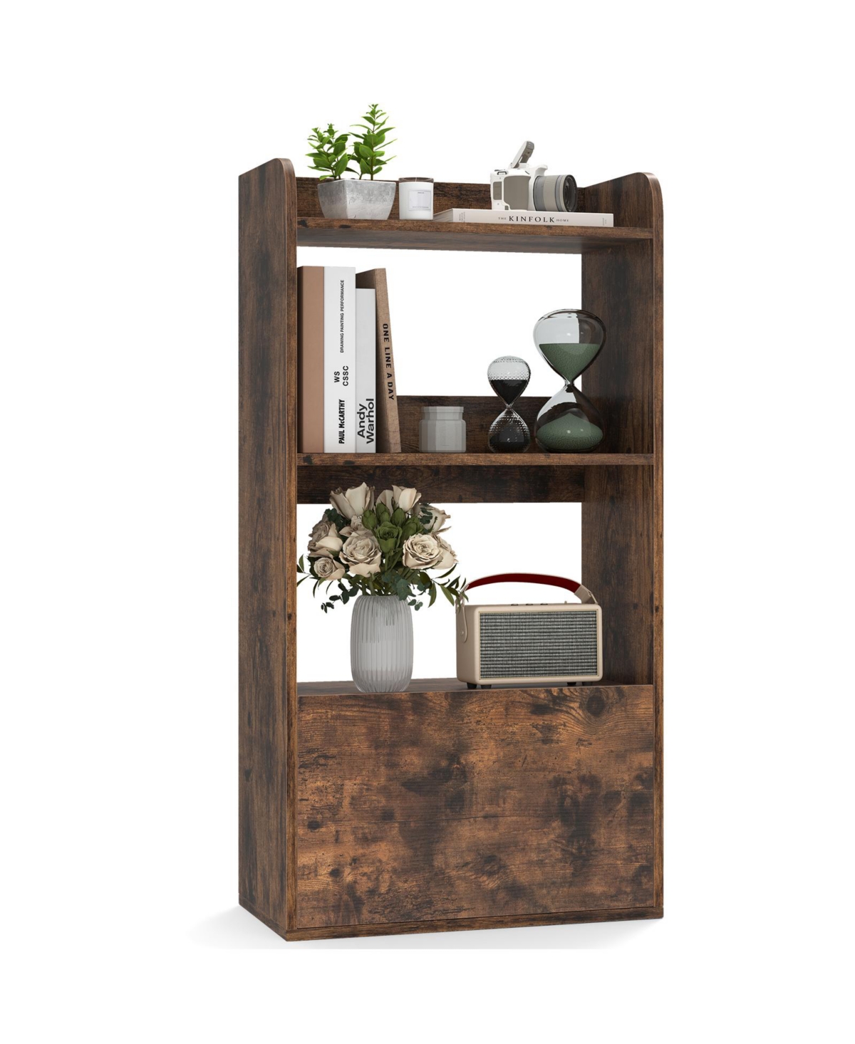 Click here for Gouun Freestanding 3-Tier Bookshelf with Open Shel... prices