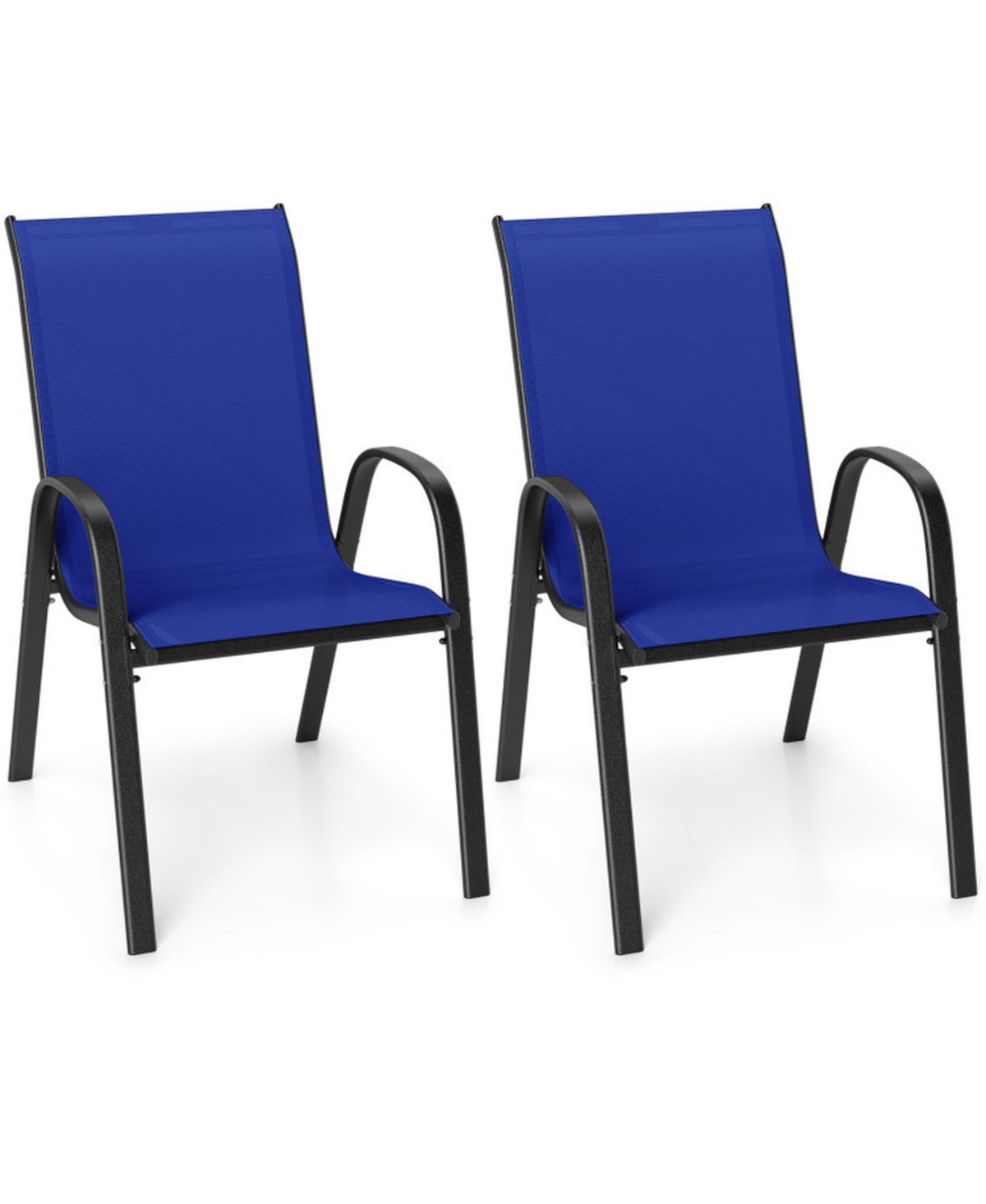 Click here for Gouun Stackable Patio Dining Chairs Set of 2 with... prices