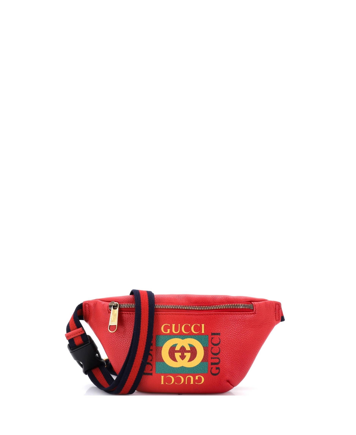 Click here for Pre-Owned Gucci Small Logo Belt Bag Printed Leathe... prices