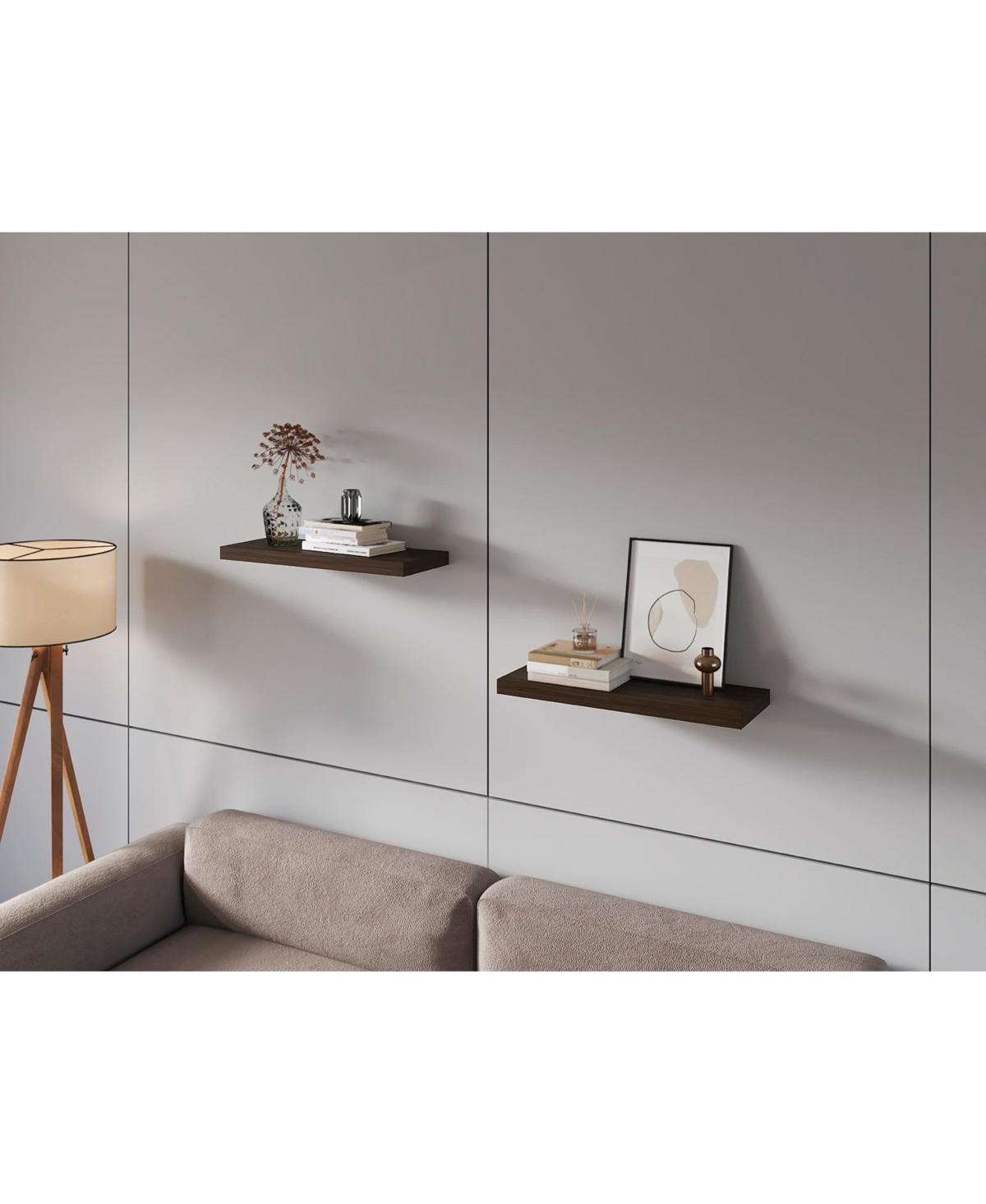 Click here for Fm Furniture Iva Floating Shelf in Melamine x2 - D... prices