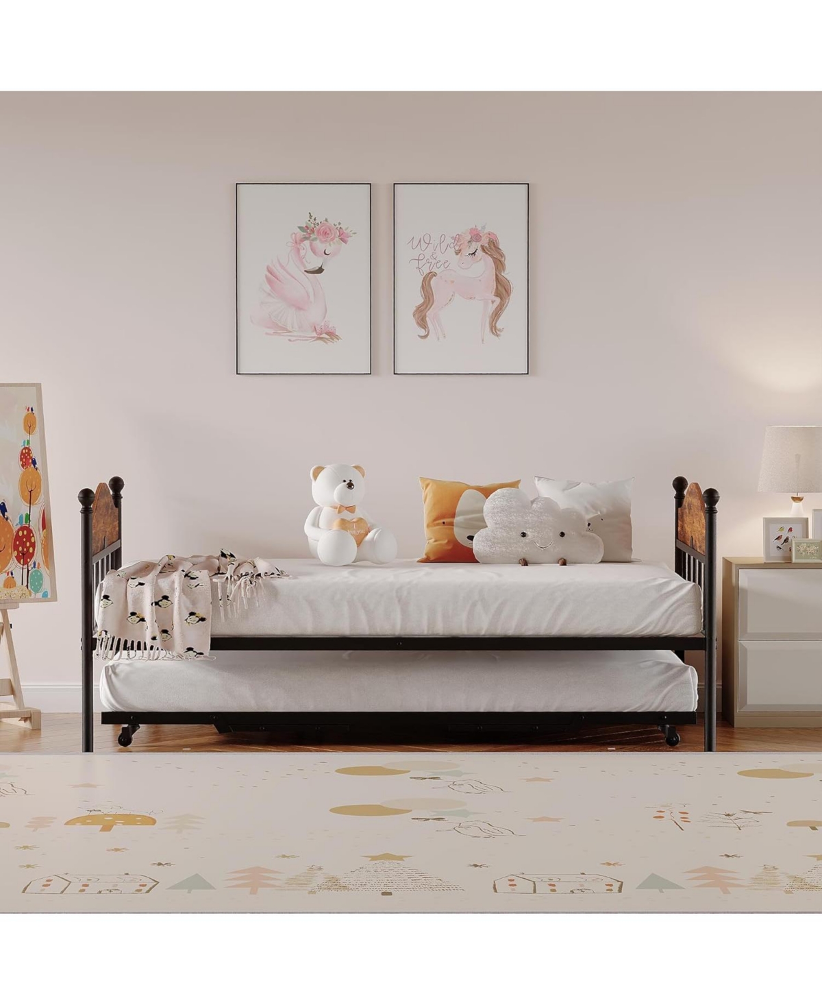 Click here for gaomon Metal Daybed with Optional Trundle and Styl... prices