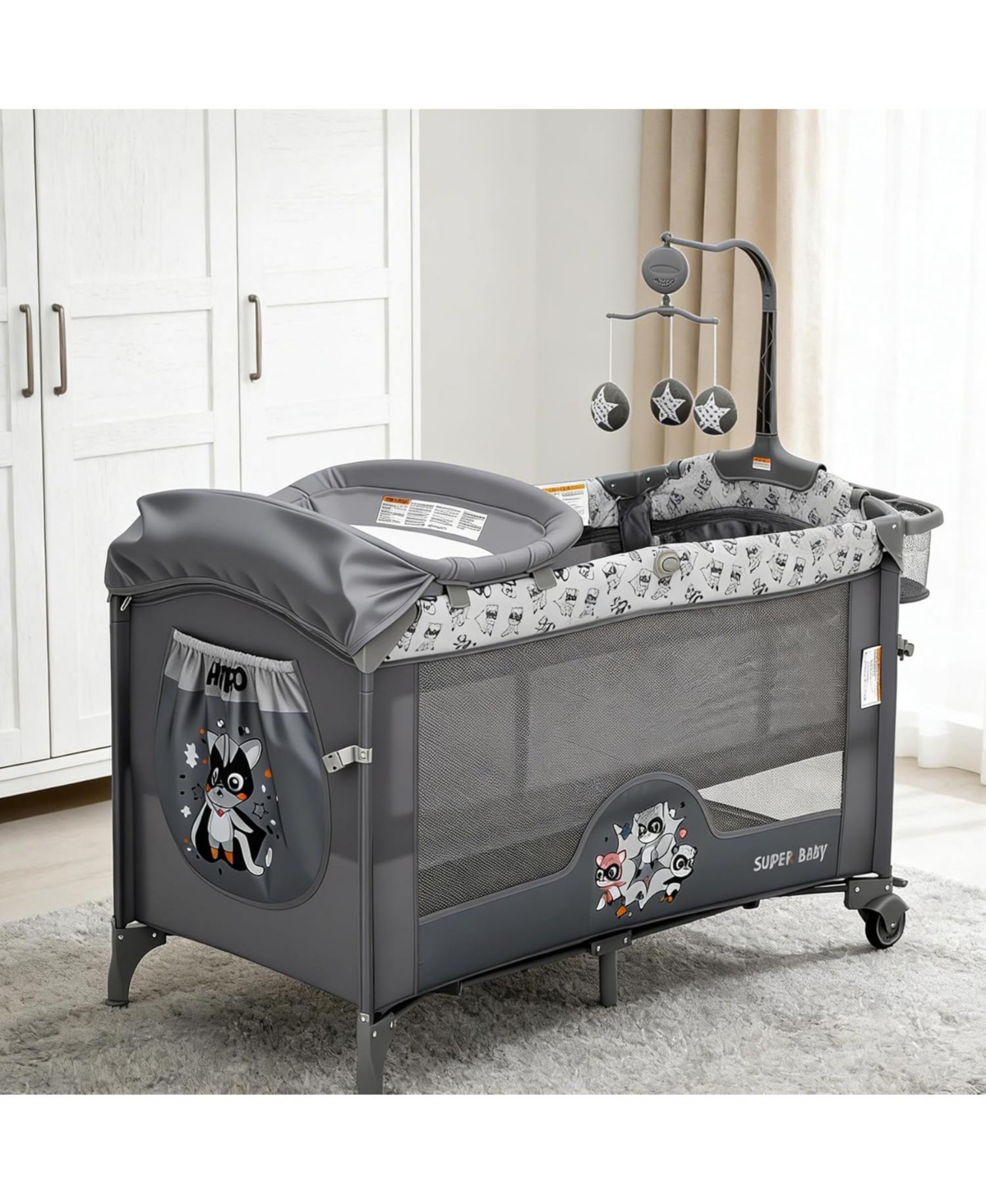 Click here for gaomon 4 in 1 Baby Bassinet and Playard with Chang... prices