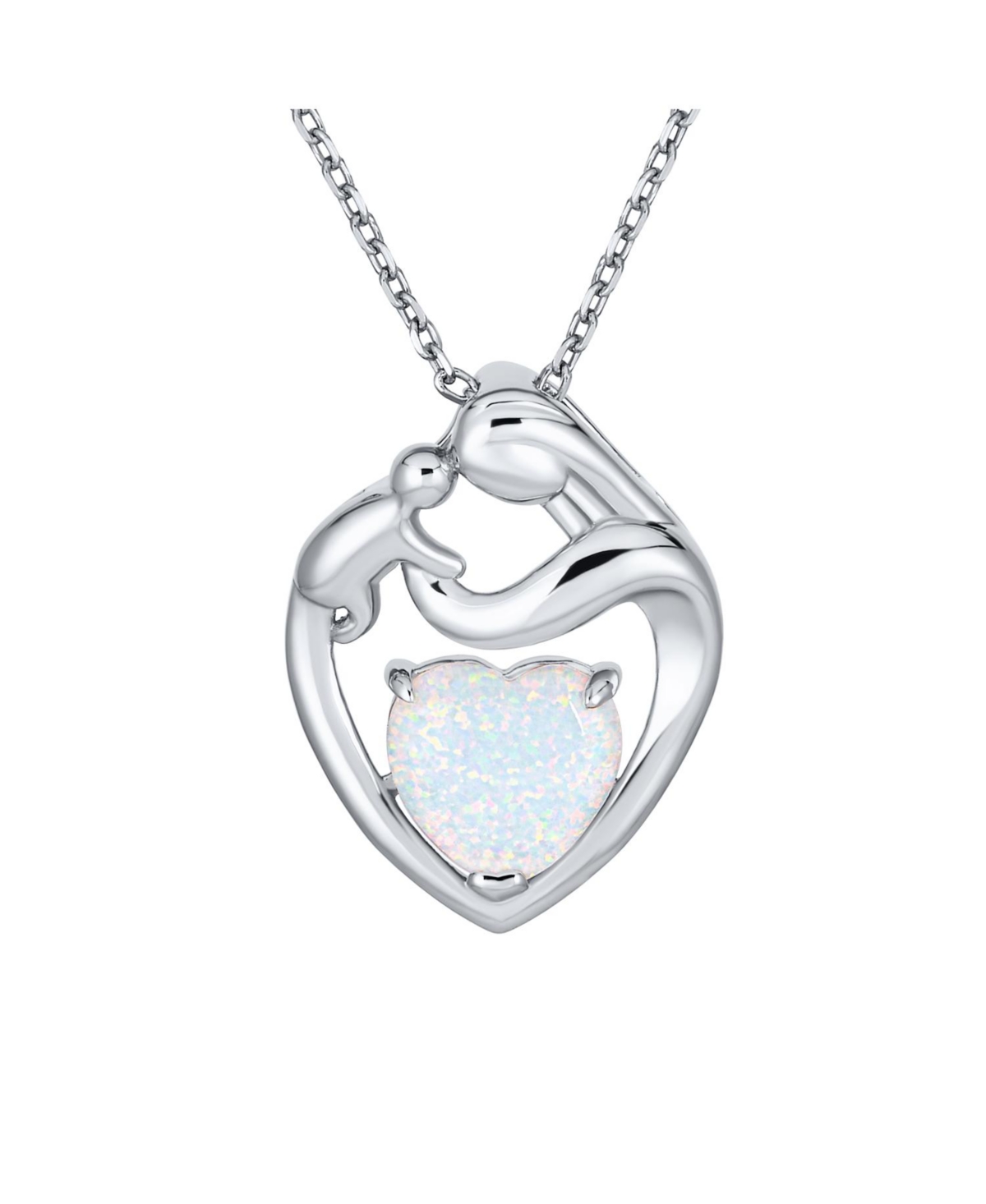Click here for Bling Jewelry Opal Heart Loving Mother Family Neck... prices