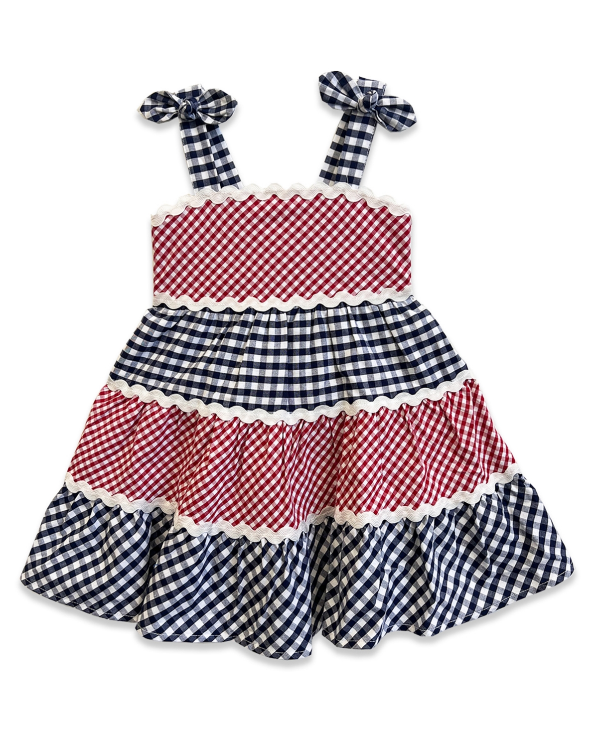 Click here for Blueberi Boulevard Girls 2T-6X Americana Gingham S... prices
