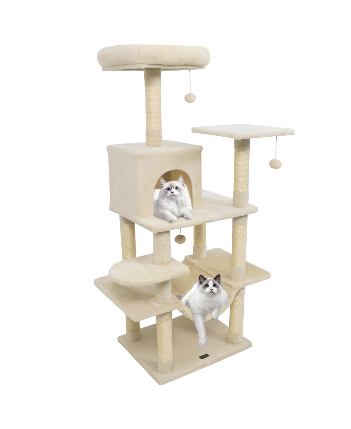 Click here for Cozito Cat Tree 58 in Soft Plush Multi-Level with... prices