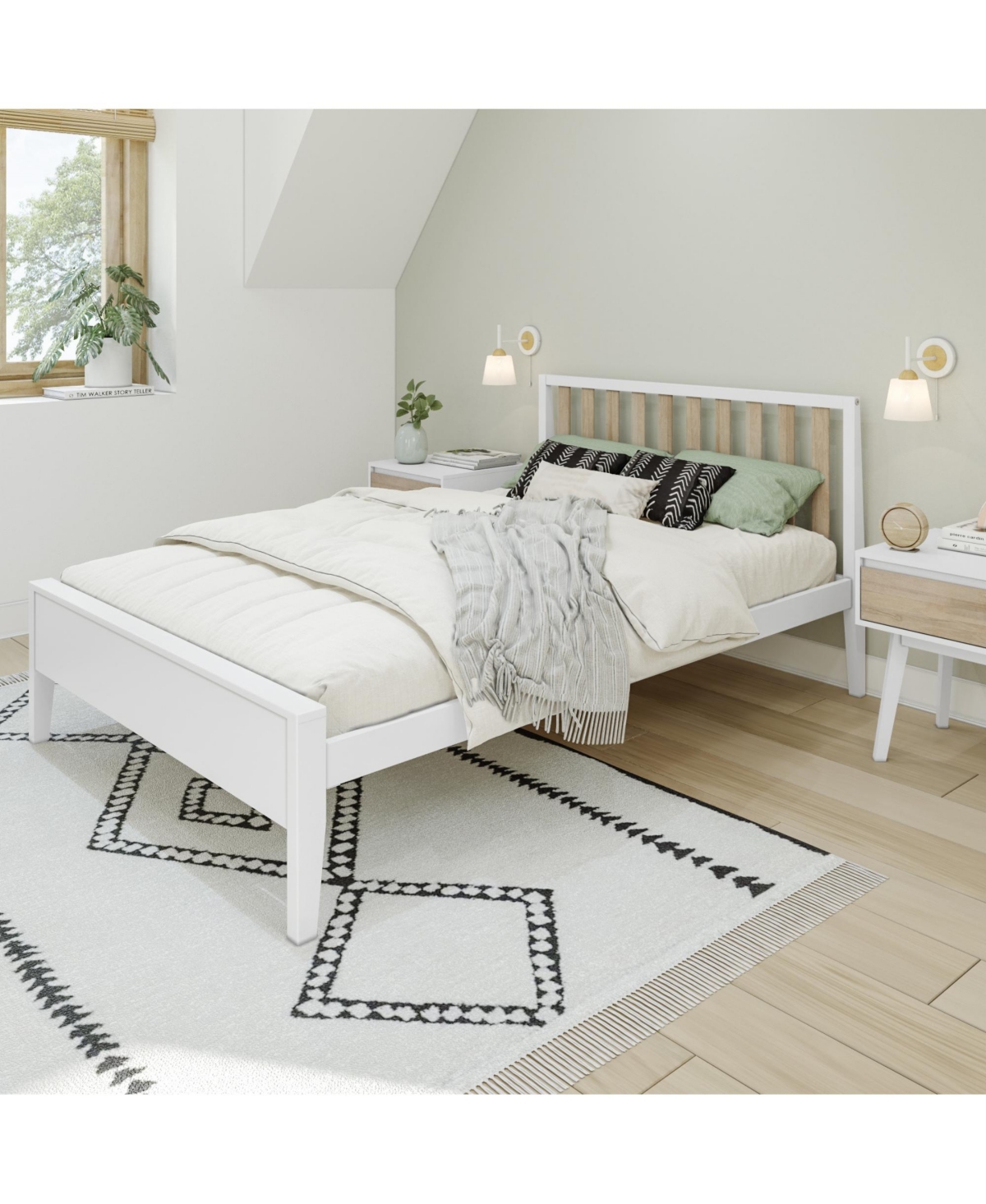 Click here for Max & Lily Scandinavian Bed Frame  Solid Wood Plat... prices