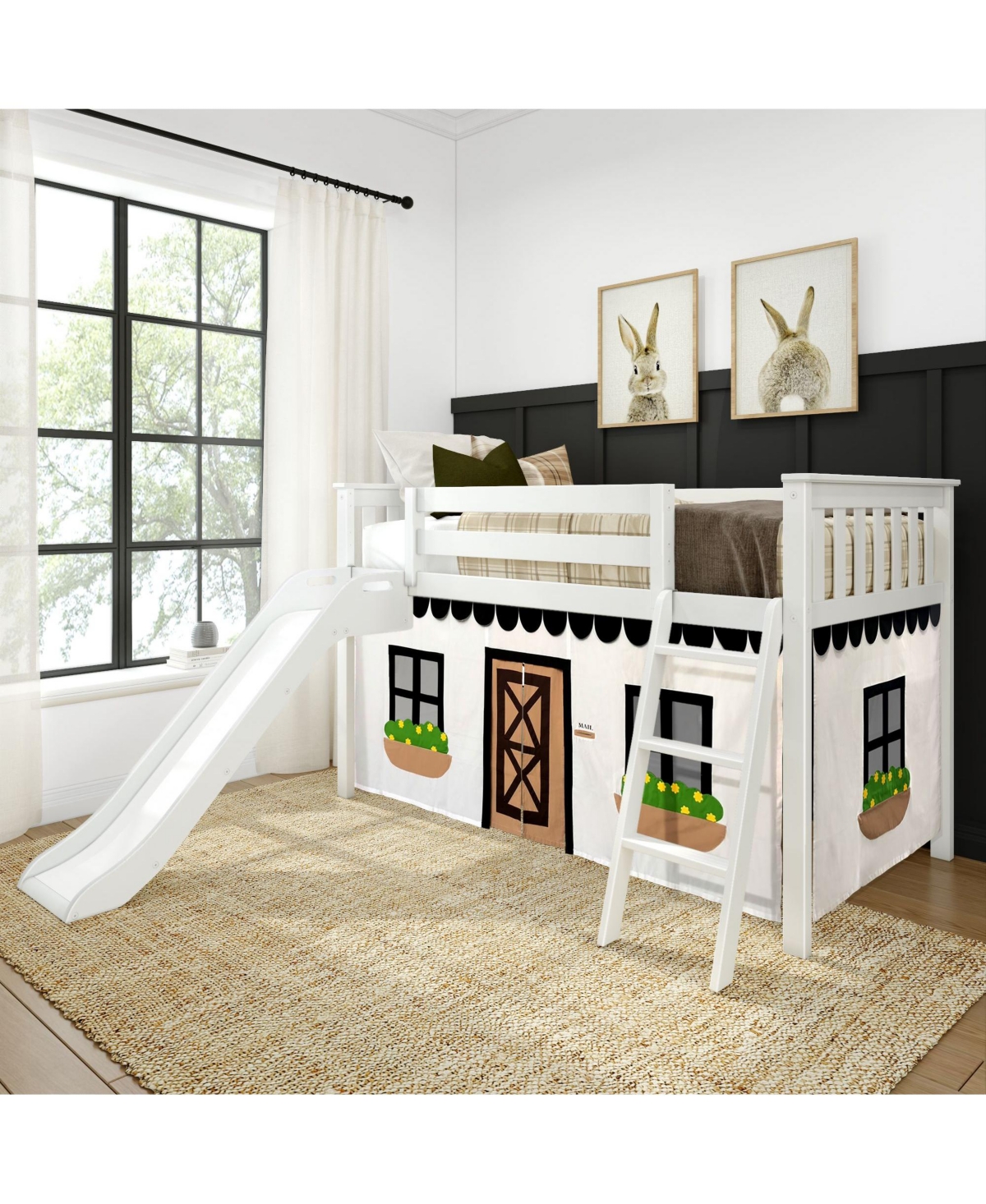 Click here for Max & Lily Low Loft With Easy Slide and Farmhouse... prices