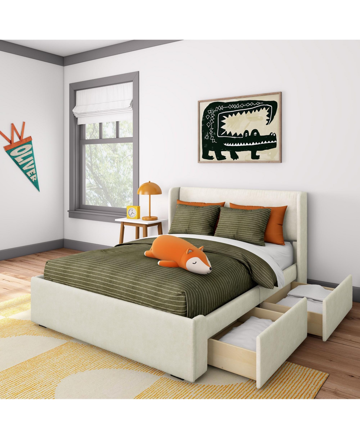 Click here for Max & Lily Full Upholstered Rectangular Headboard... prices