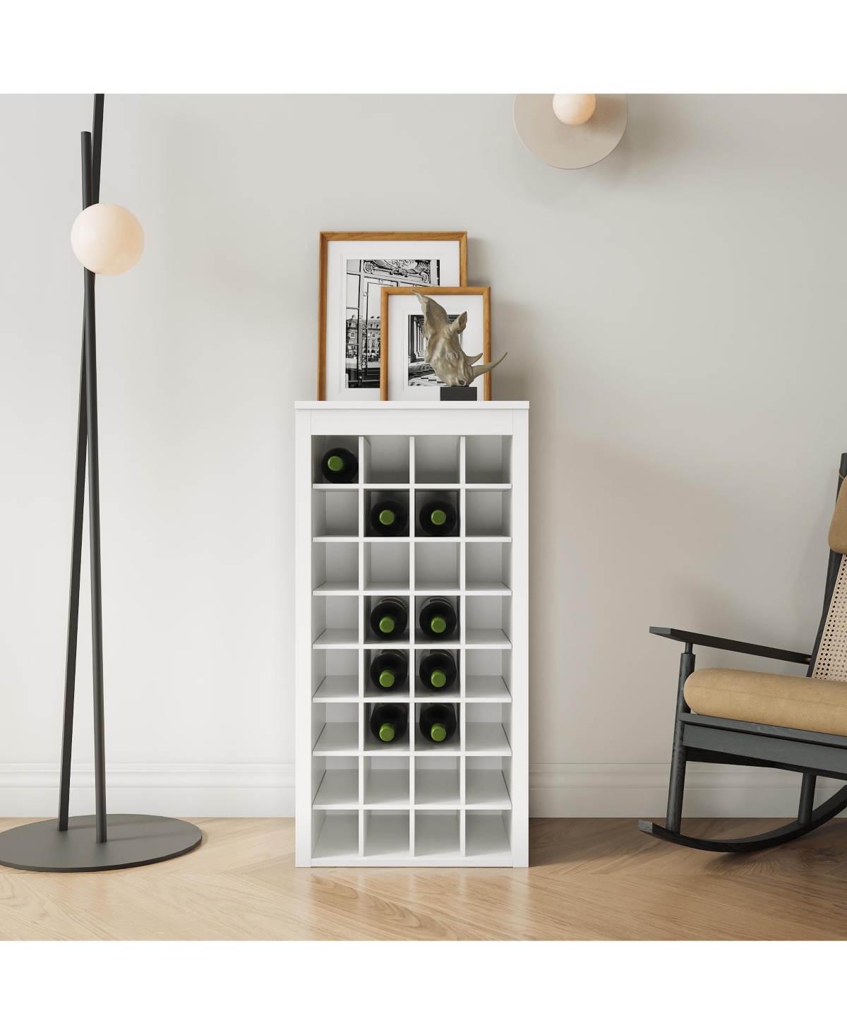 Click here for Flynama Modular 32-Bottle Wine Bar Buffet Cabinet. prices