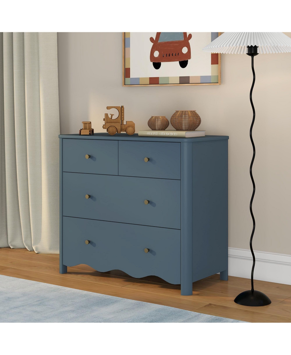 Click here for Max and Lily Sutton 4 Drawer Dresser - Misty blue prices