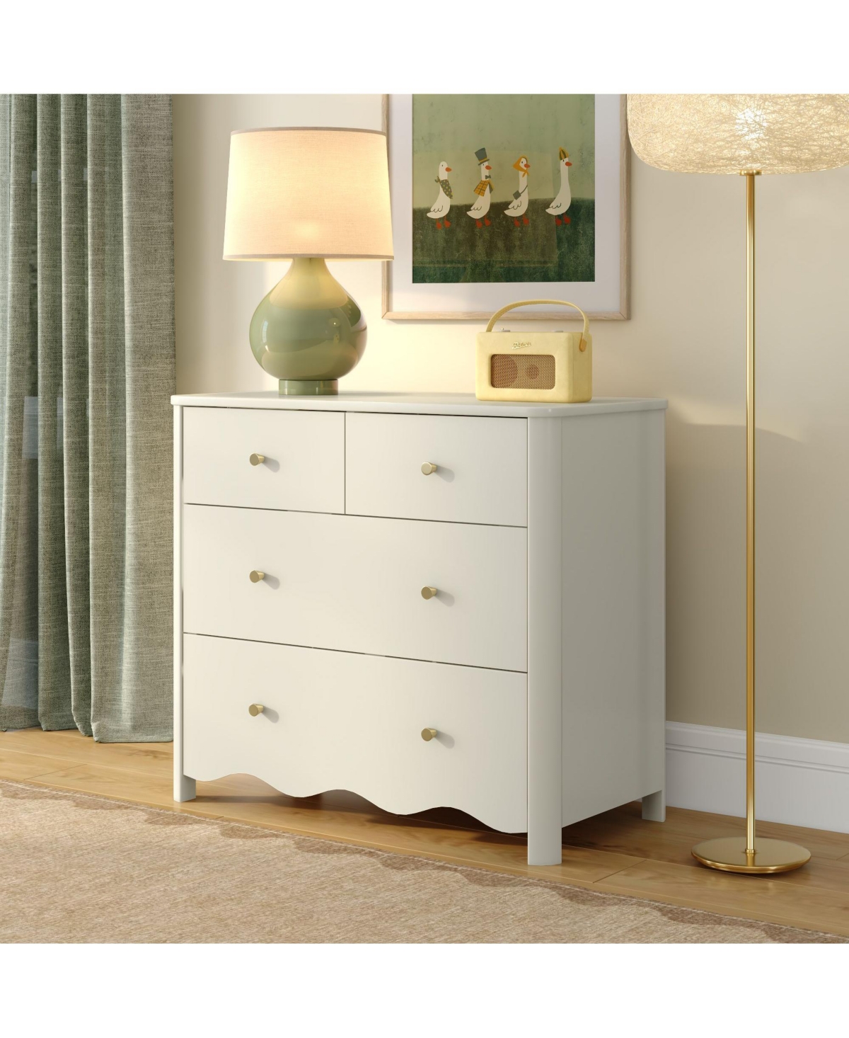 Click here for Max and Lily Sutton 4 Drawer Dresser - Linen white prices