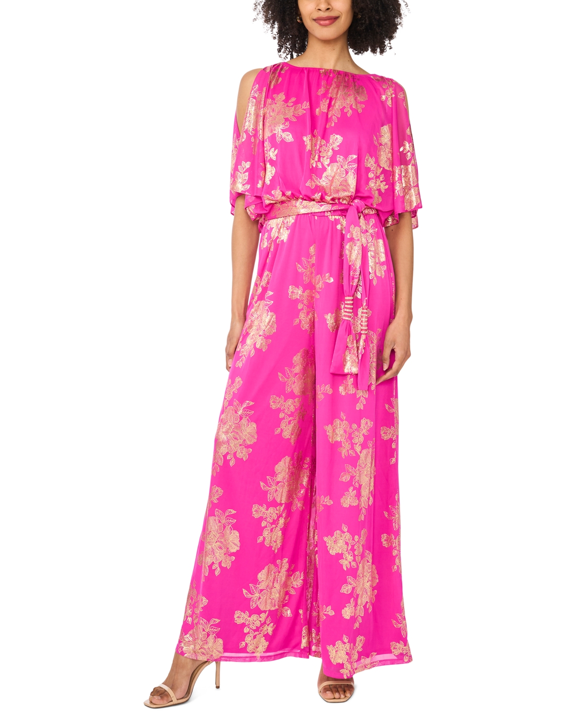 Click here for Msk Womens Blouson Crewneck Jumpsuit - Fuschia Gol... prices