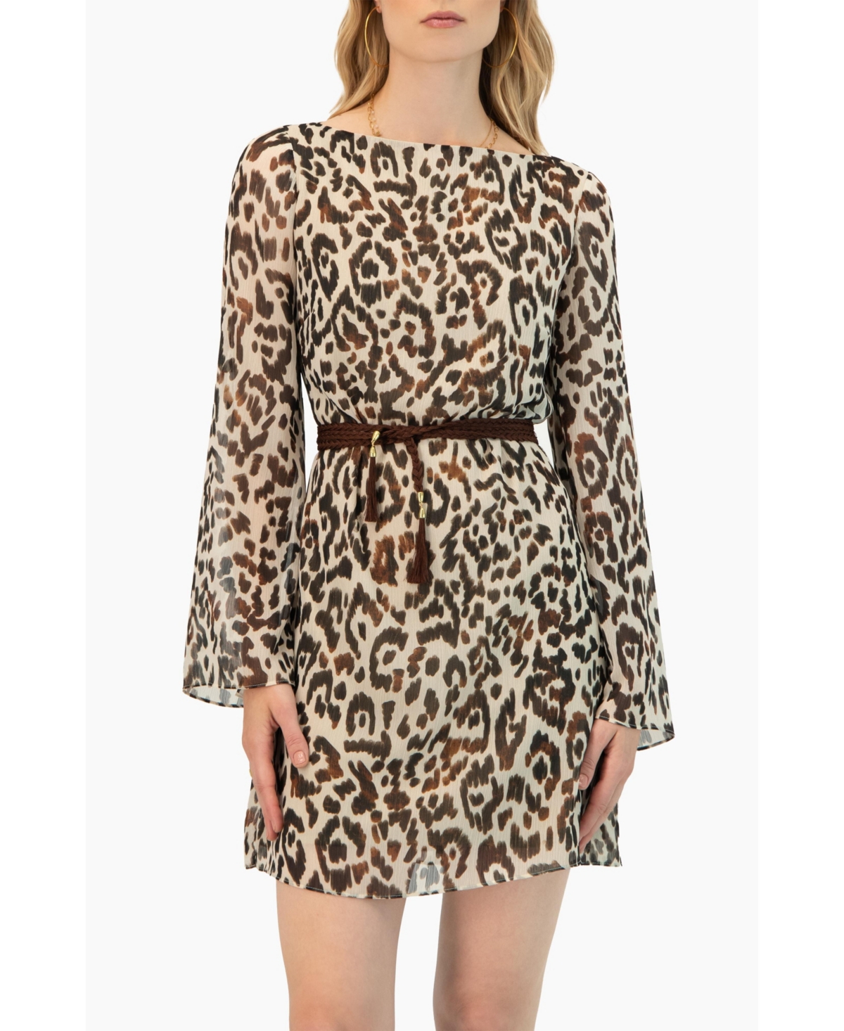 Click here for Ivonne Womens Short Animal Print Dress with Waist... prices