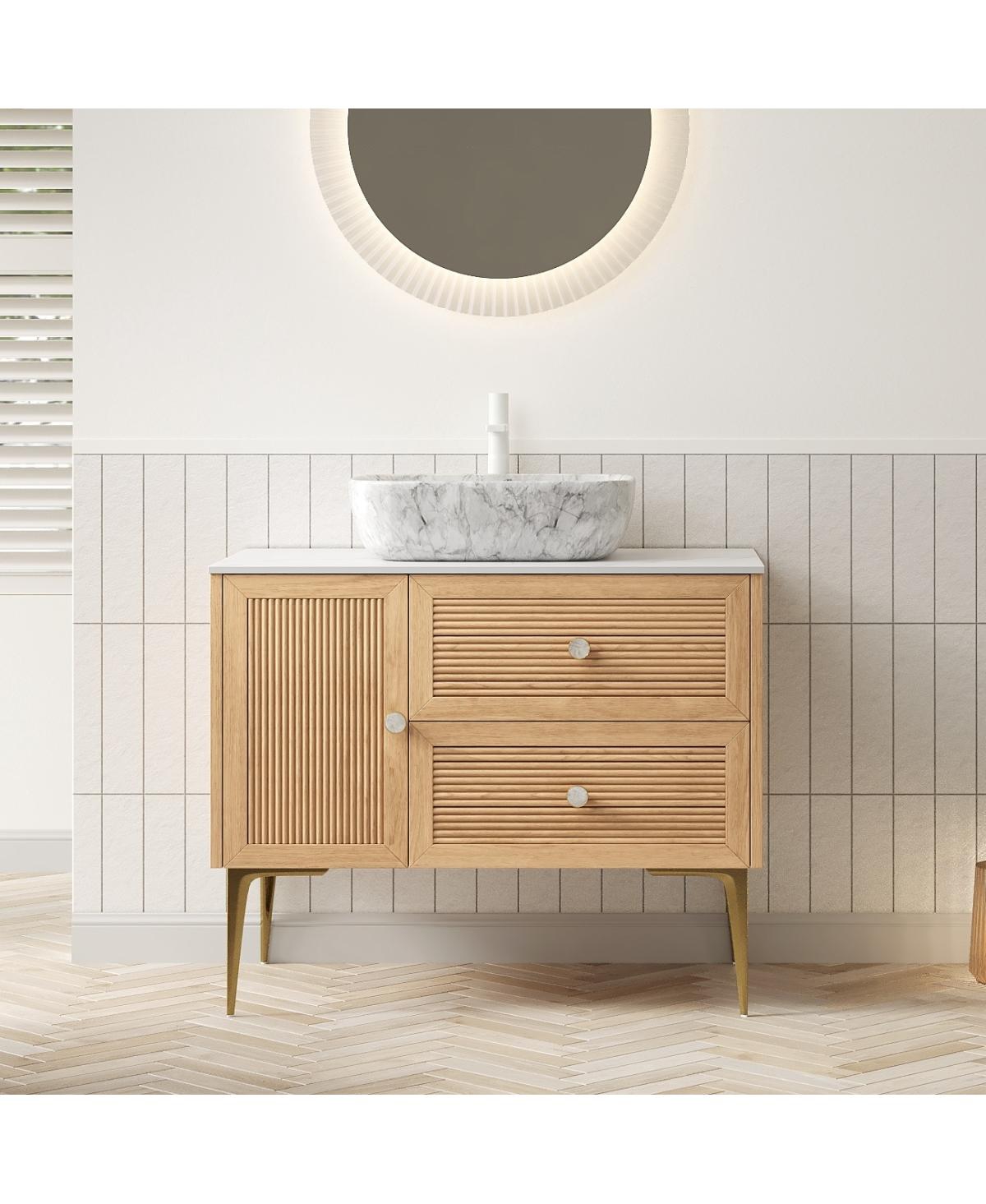 Click here for Sillysis 36 Inch Modern Bathroom Vanity with Ceram... prices
