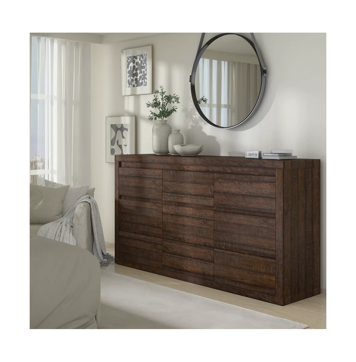 Click here for gaomon 9 Drawer Modern Wooden Dresser with Handlel... prices