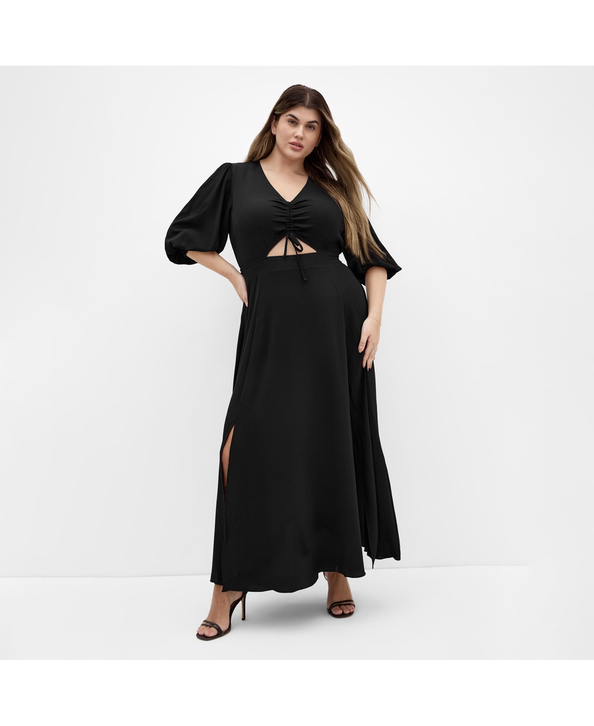 Click here for City Chic Womens Jolene V Neck Maxi Dress - Black prices