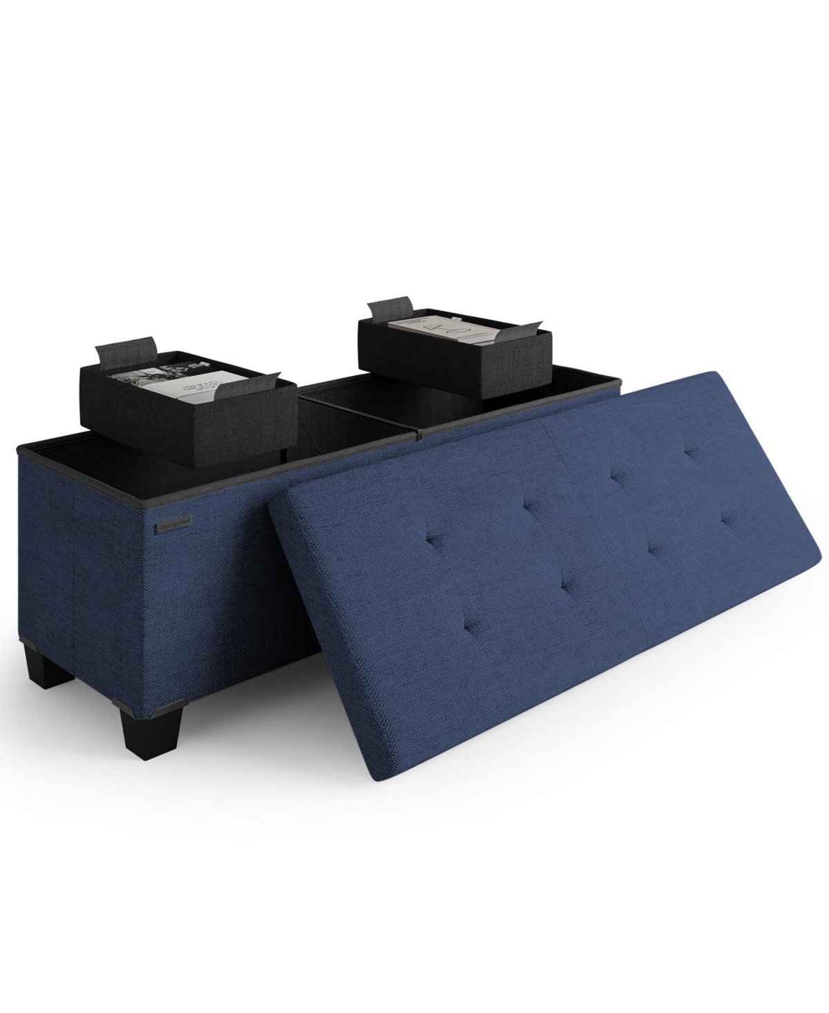 Click here for Nestl 43 Inch Leatherette or Fabric Finish Ottoman... prices